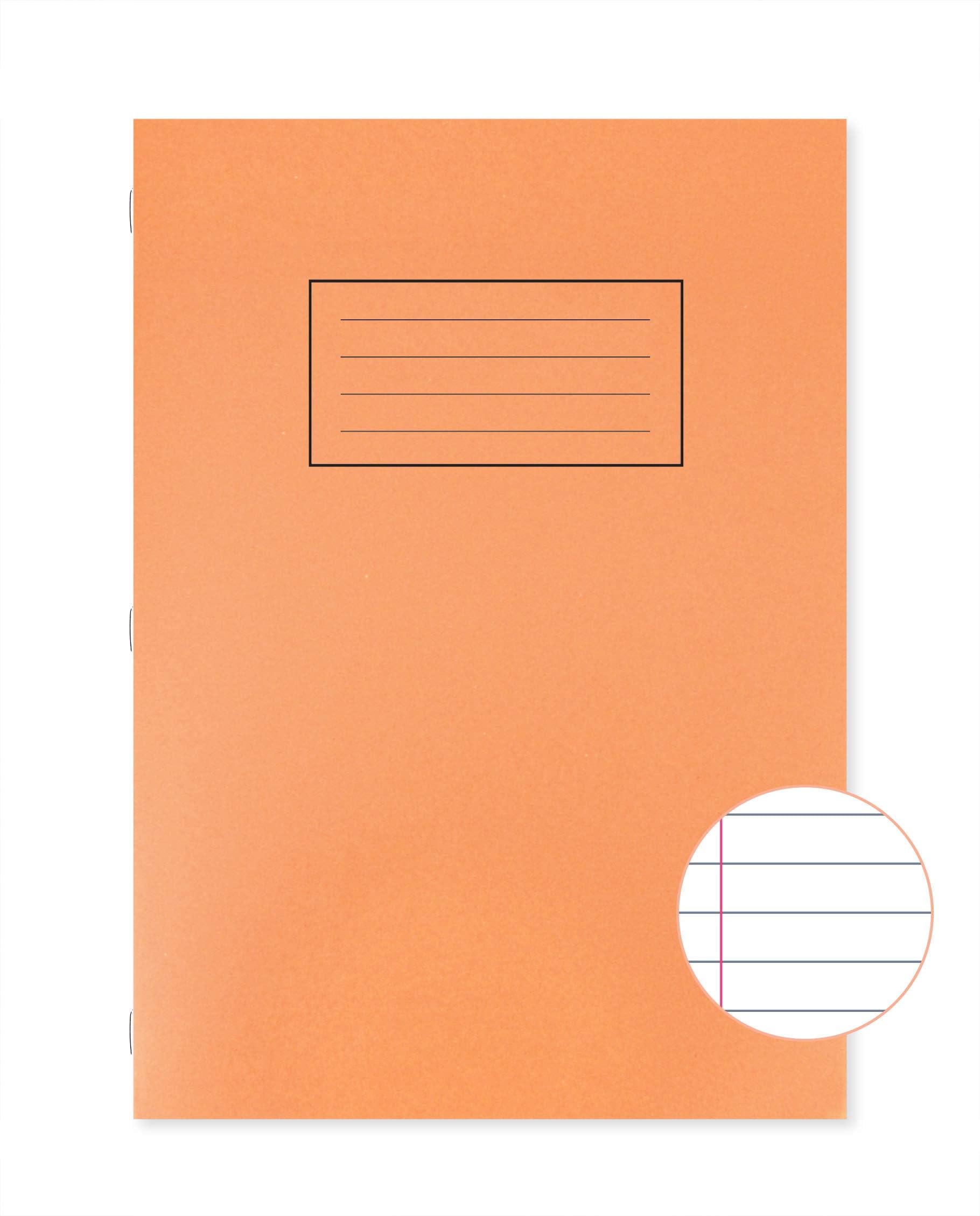 Silvine A4 Red Exercise Book, Lined With Margin - 80 Pages (Pack of 10 ...