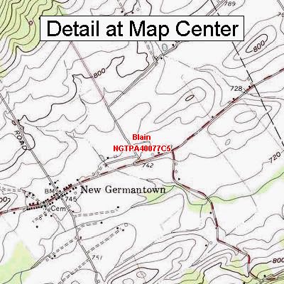 Amazon.com: USGS Topographic Quadrangle Map - Blain, Pennsylvania ...