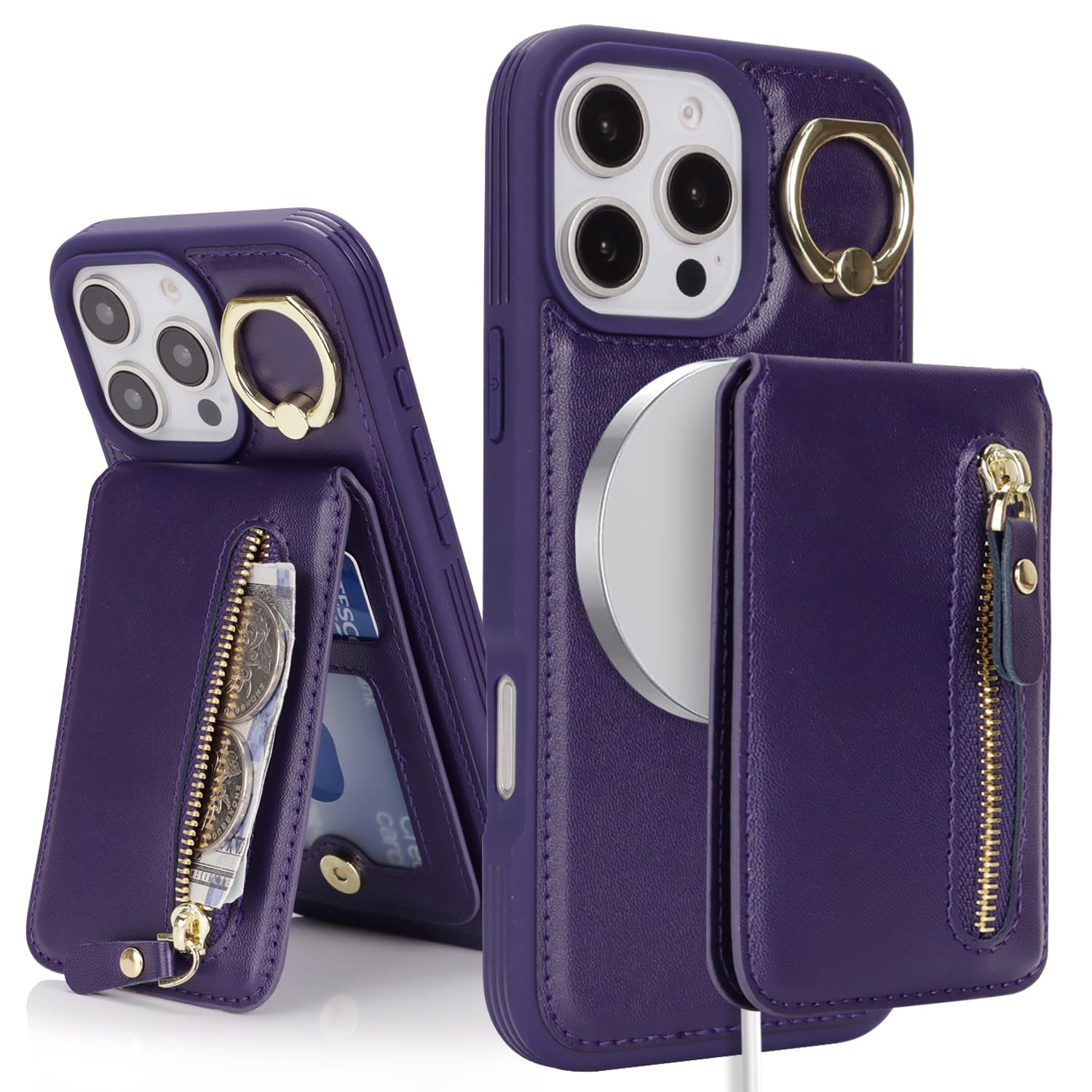 Amazon.com: DEYHU for iPhone 16 Pro case with Card Holder, for iPhone 16 Pro Phone Case Wallet ...