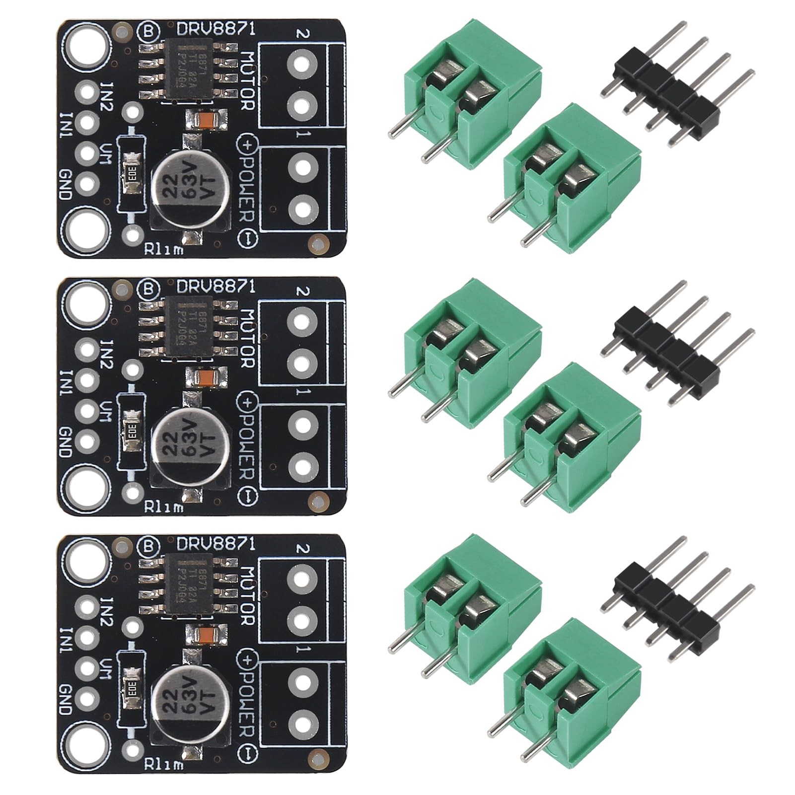 Amazon.com: AITRIP 3PCS DRV8871 DC Motor H-Bridge DC Drive Breakout ...