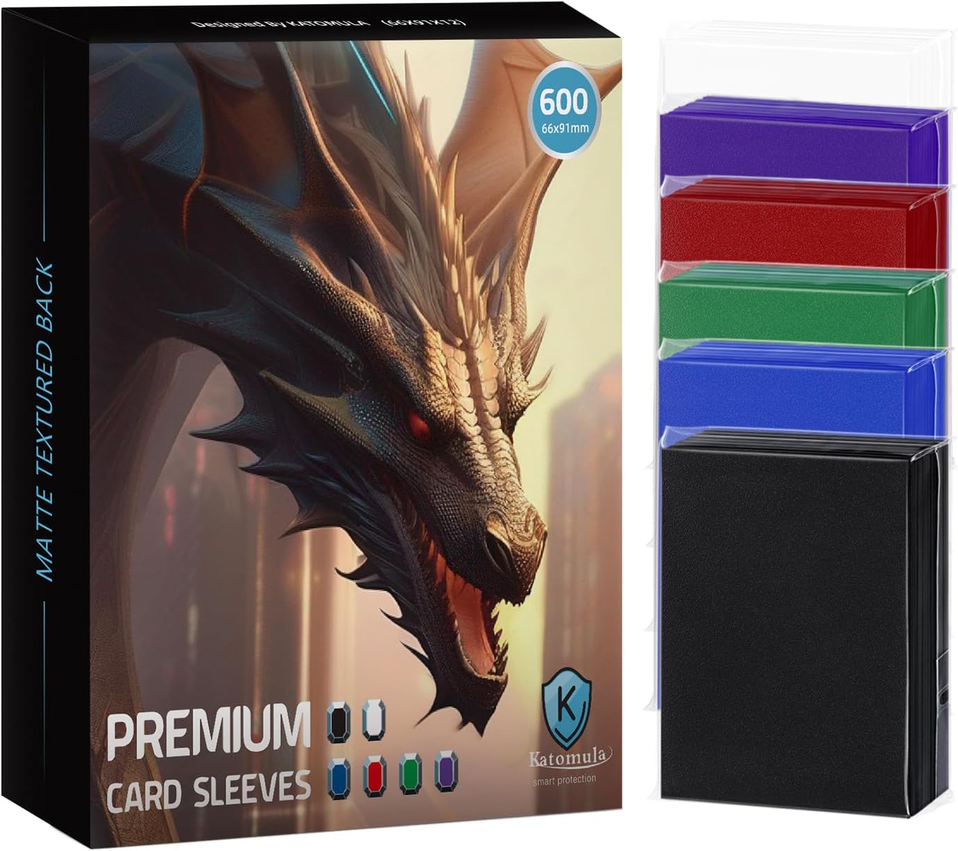 Amazon.com: Katomula 600CT MTG Card Sleeves, Dual Matte Textured Card ...