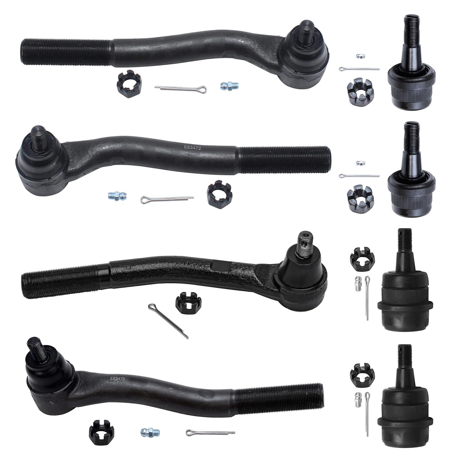 Tie Rod Ends Front Detroit Axle Front Tie Rod End Set - 4 Piece Inner ...