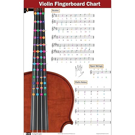 Amazon.com: VIOLIN 7 HAND POSITIONS SMALL CHART : Musical Instruments