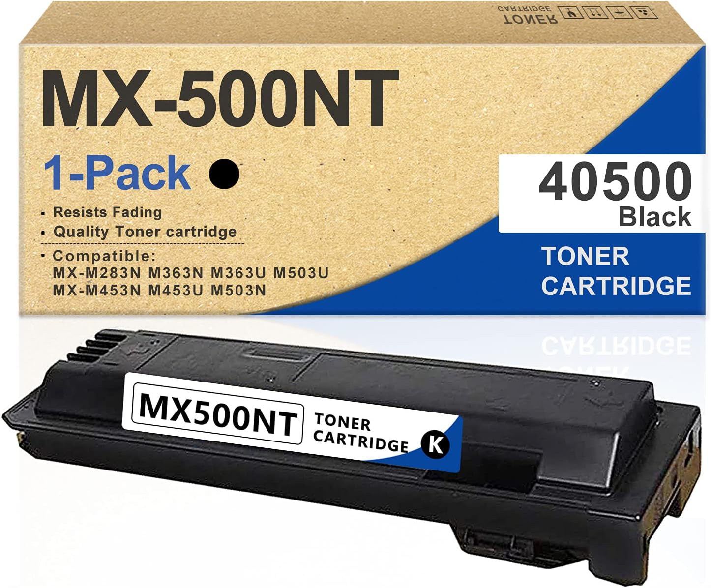Amazon.com: 1 Pack High Yield Compatible MX-500NT Toner Cartridge Black Replacement for Sharp MX ...