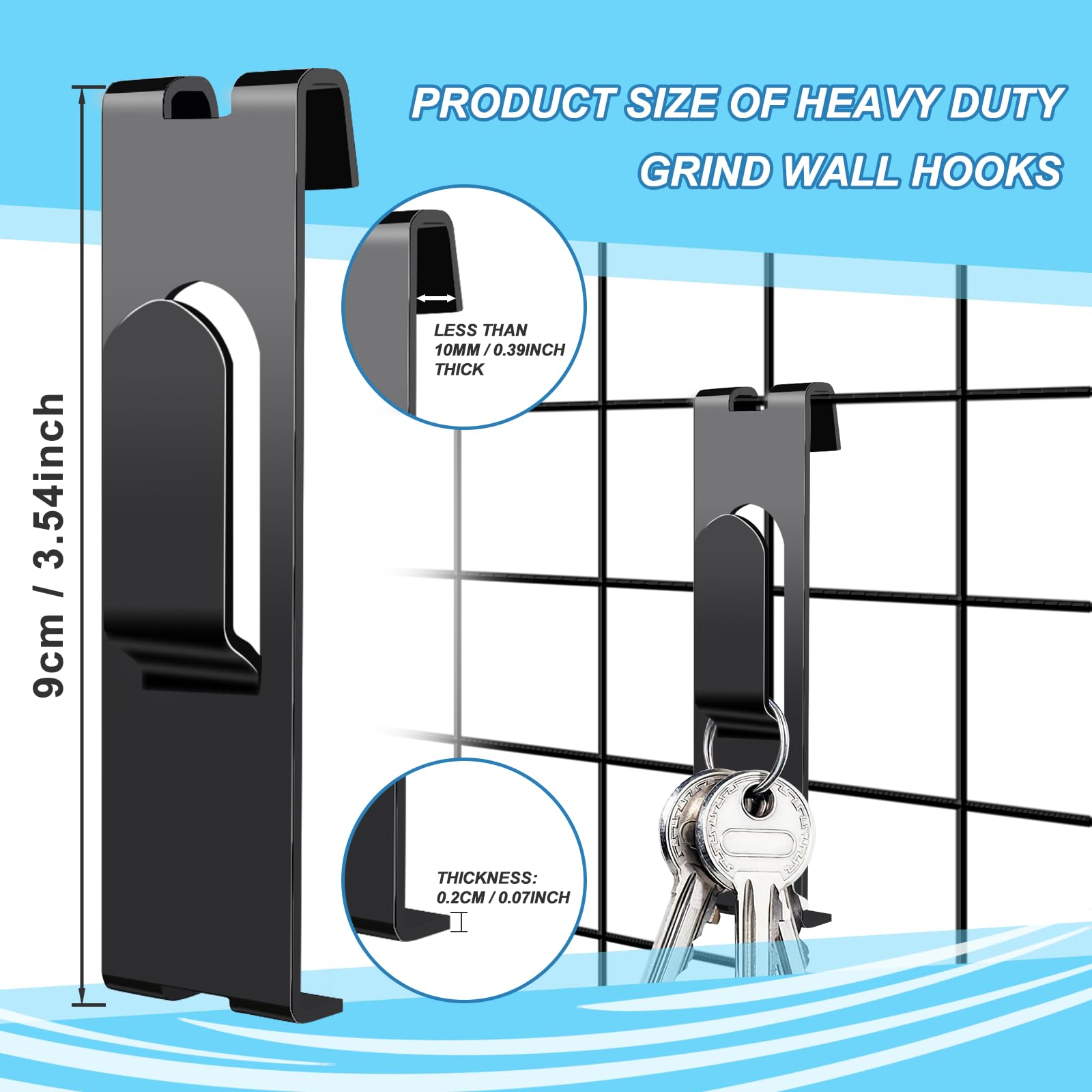 Snapklik.com : Gute 30 PCS Gridwall Display Hooks For Grid Wall Panel
