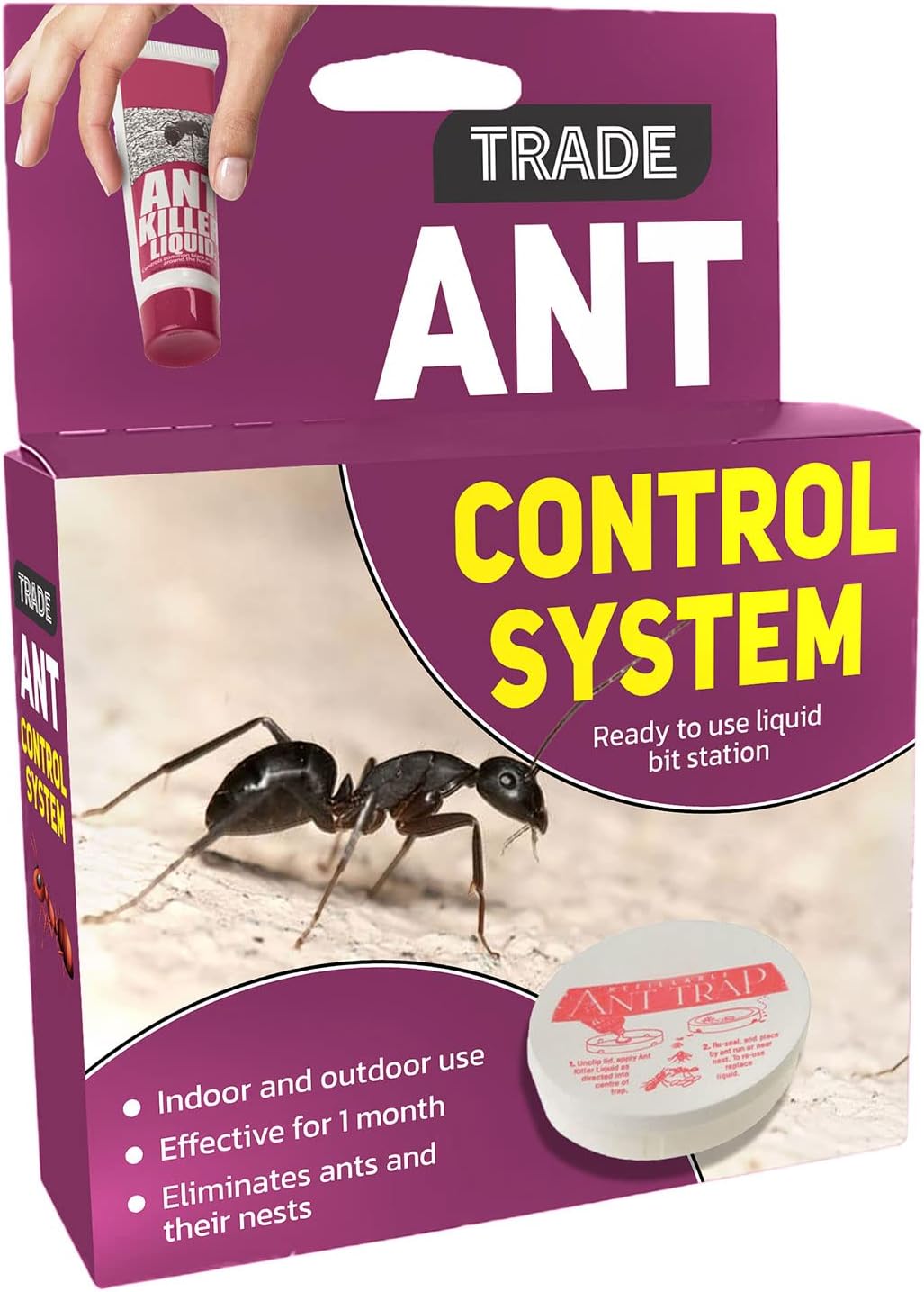 Trade Ant Control Systems With 2 Bait Stations & 25g Ant Killer Liquid ...