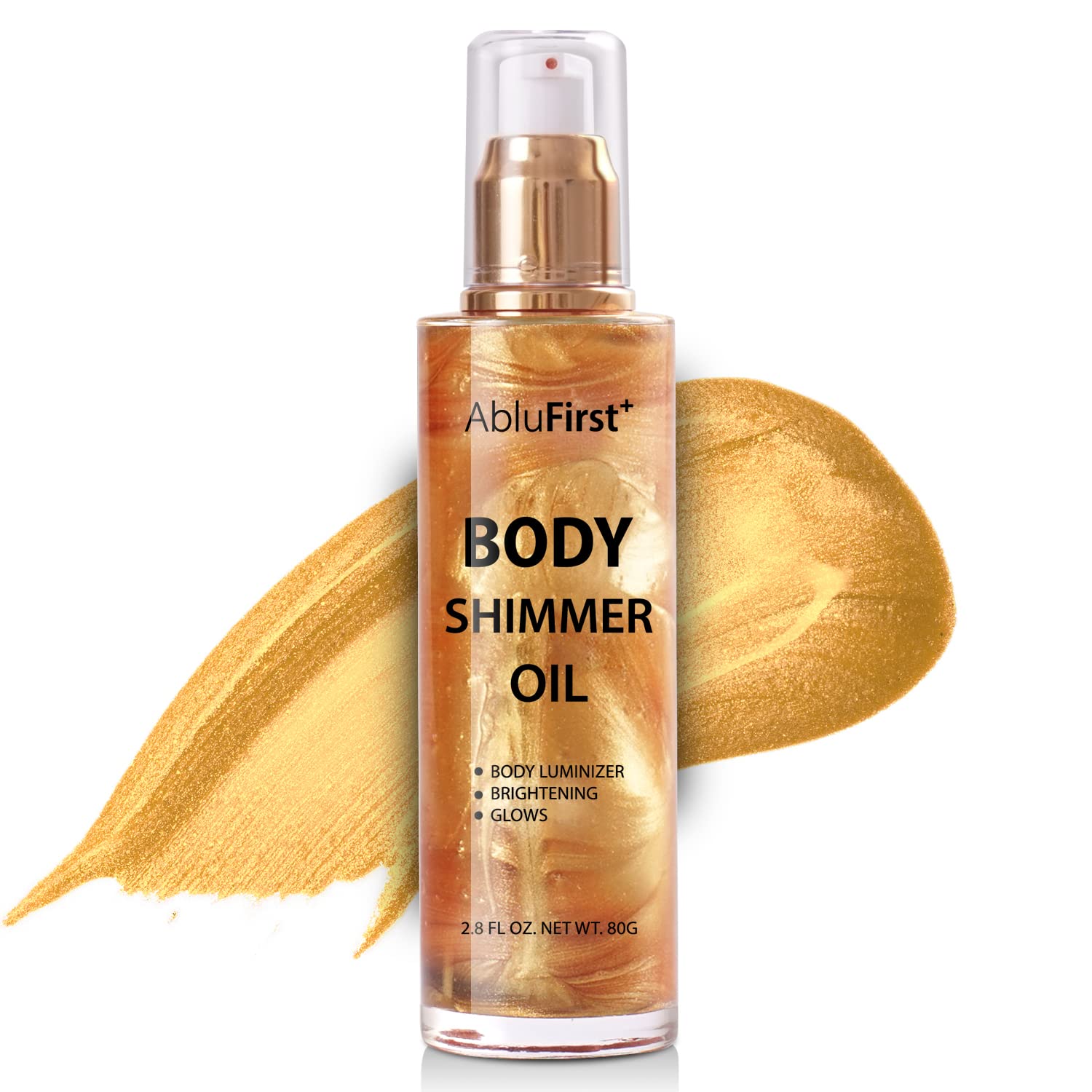 Amazon.com: Shimmer Body Oil 4 Colors Summer Body Glitter Moisturizing ...