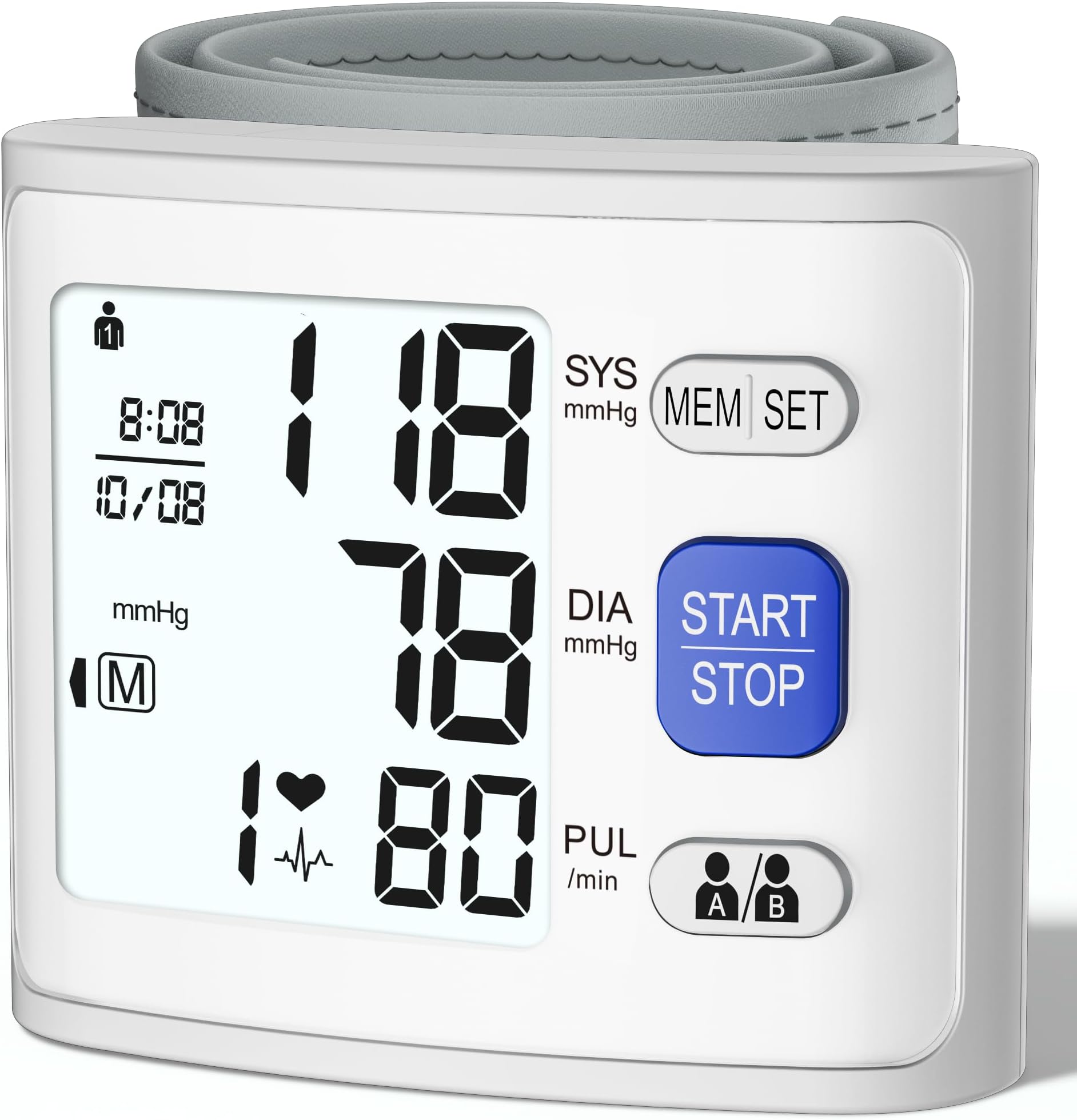 Amazon.com: Wrist Blood Pressure Monitor LCD Display, Adjustable Wrist ...