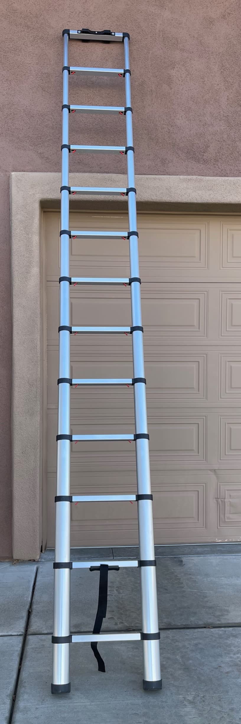 $14/mo - Finance VEVOR Telescoping Ladder, 12.5 FT Aluminum One-Button ...