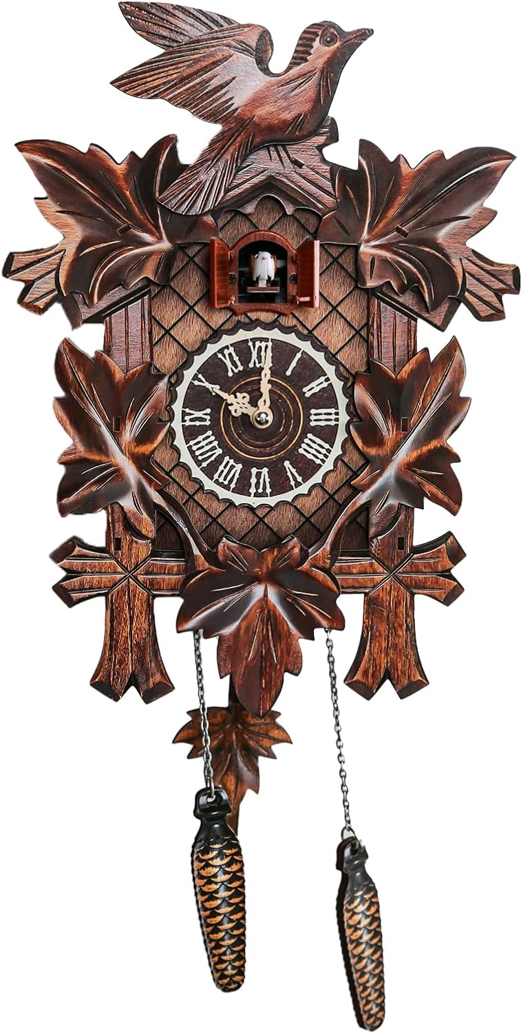 MERRY HOORAY Wooden Cuckoo Clocks for Kids Bedroom Decor with Night ...