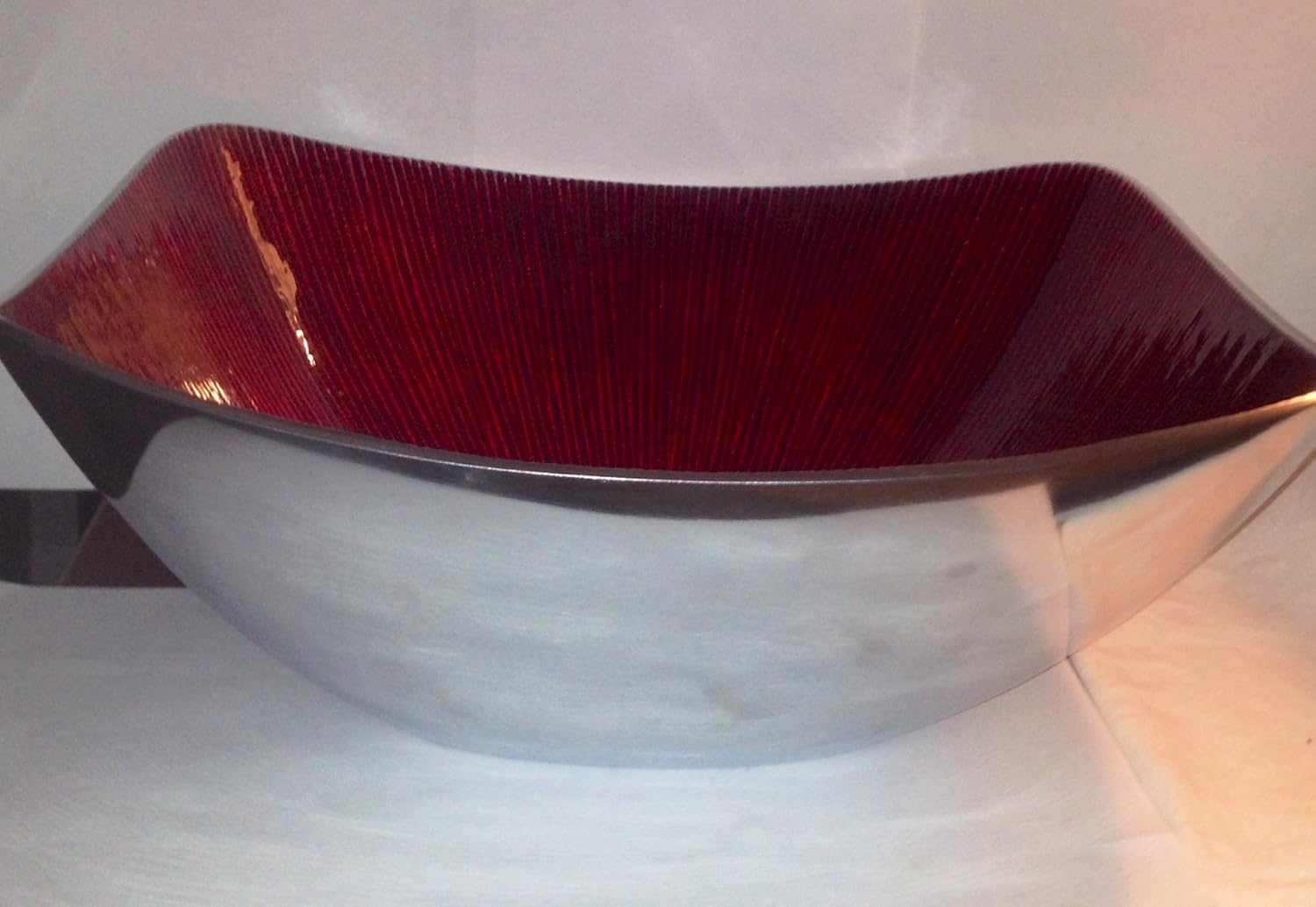 Amazon.com: Simply Designz 12" Ruby Red Square Bowl: Home & Kitchen