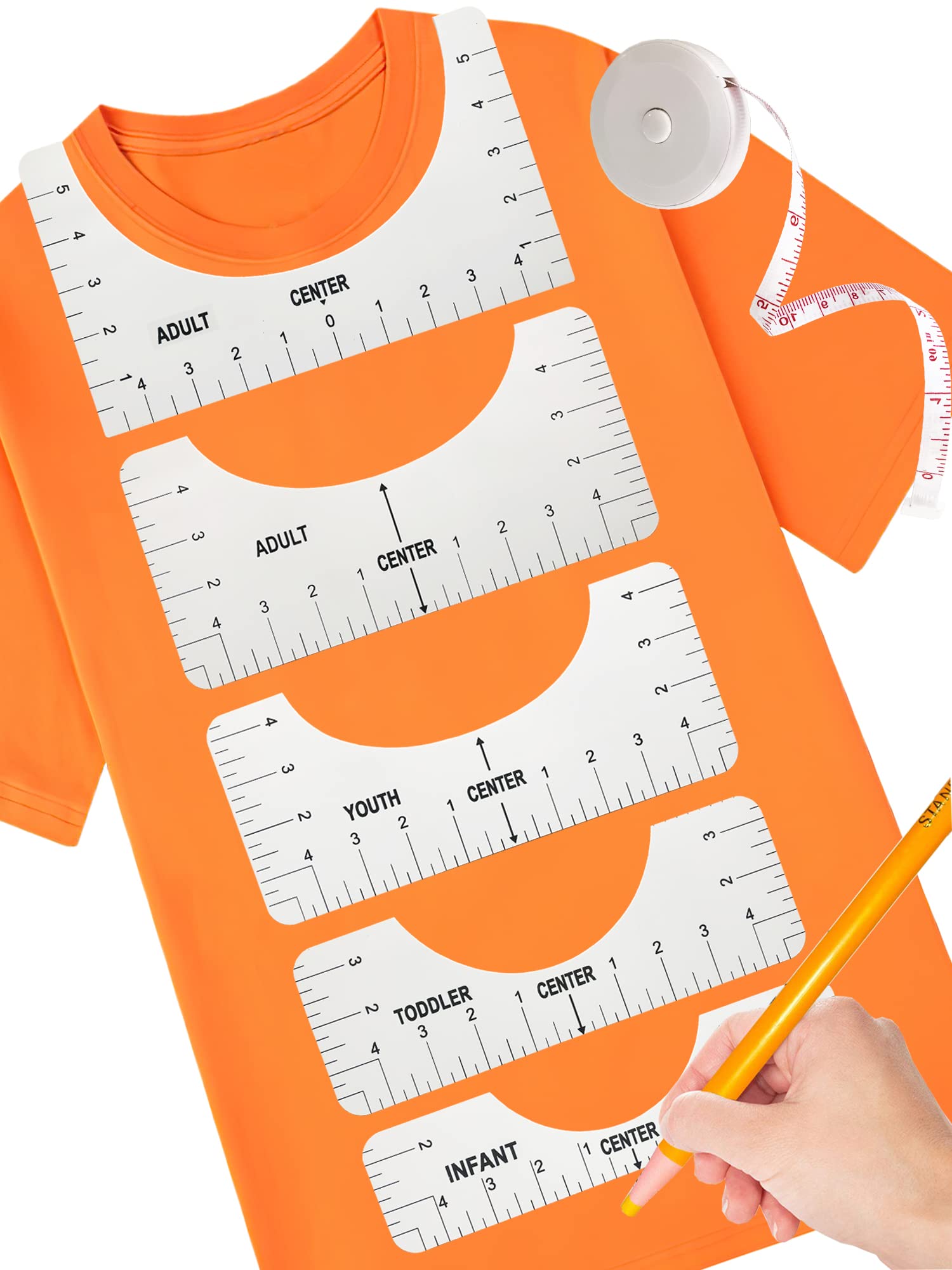 Buy 5Pack Tshirt Alignment Ruler,Tshirt Ruler Guide for Vinyl Placement ...