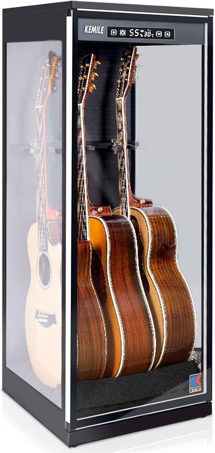 Amazon.com - Chehery Guitar Display Case for Electric & Acoustic ...