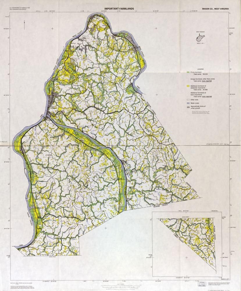 Amazon.com: INFINITE PHOTOGRAPHS Vintage 1977 Map of Important ...