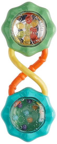 Amazon.com : Bright Starts Rattle & Shake Barbell Toy, Ages 3 Months ...