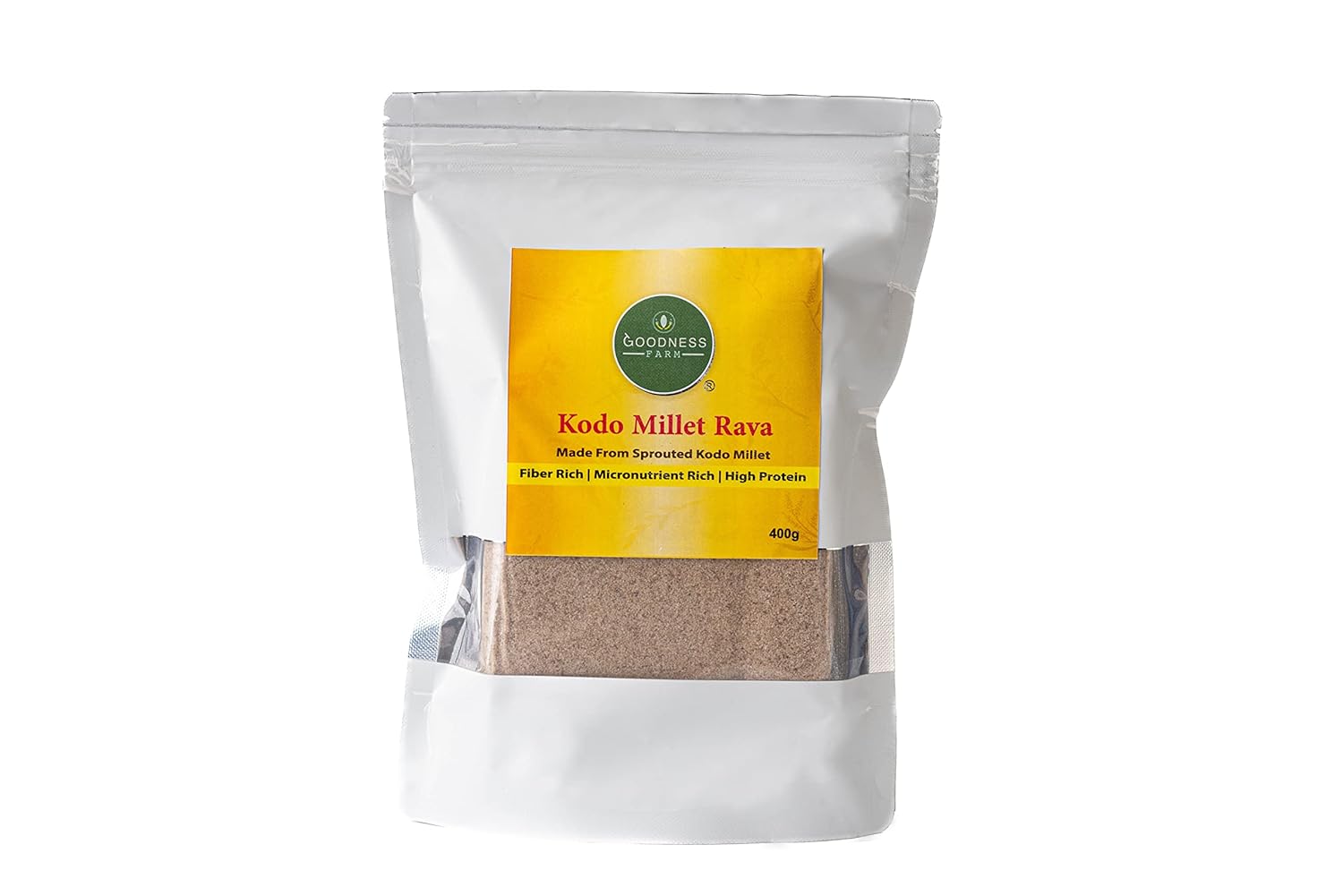 Goodness Farm - Kodo Millet Rava/Varagu Rava/Harka Rava (400g)| Millet ...