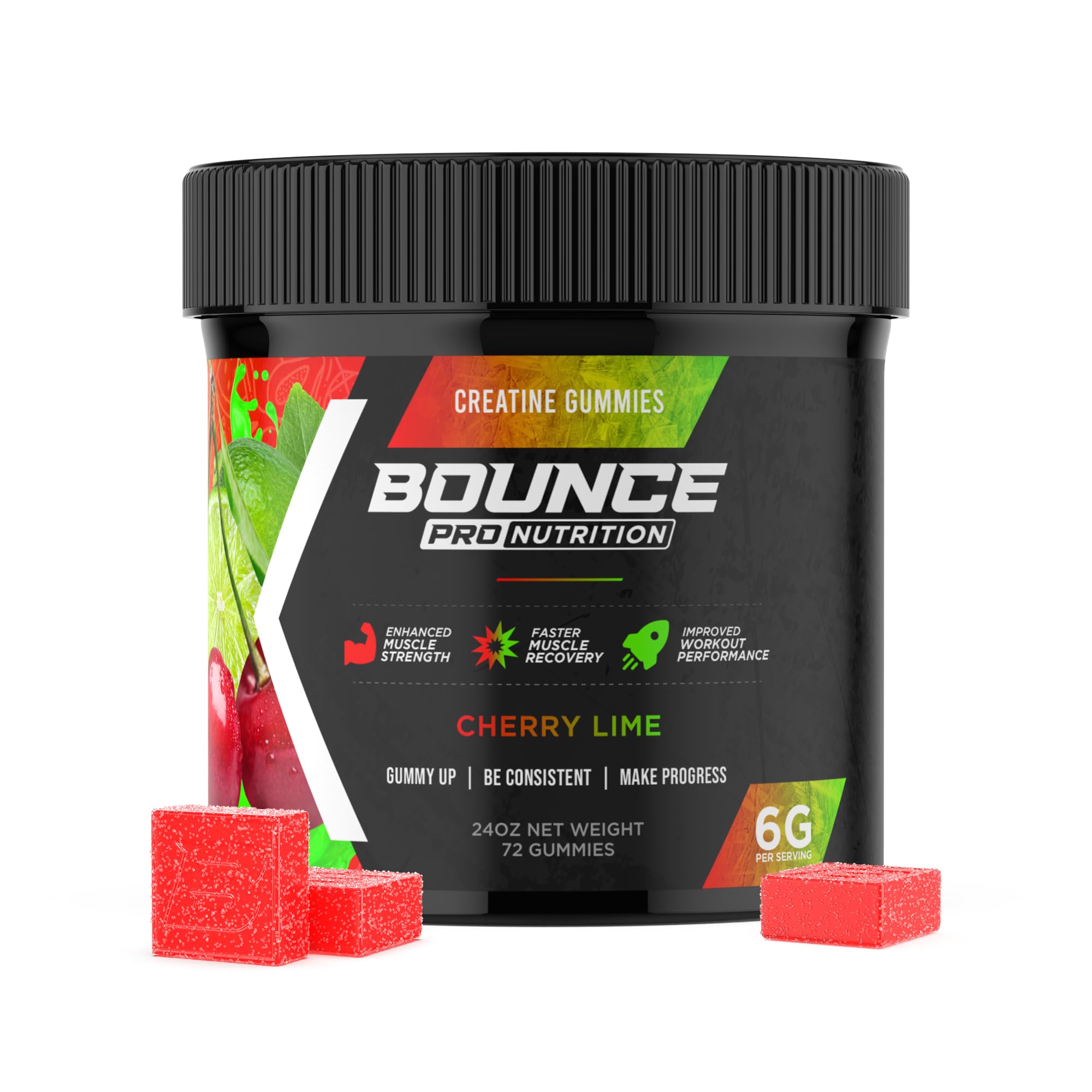 Amazon.com: Bounce Pro Creatine Monohydrate Gummies for Men & Women, Low Calorie, 6G of Creatine ...