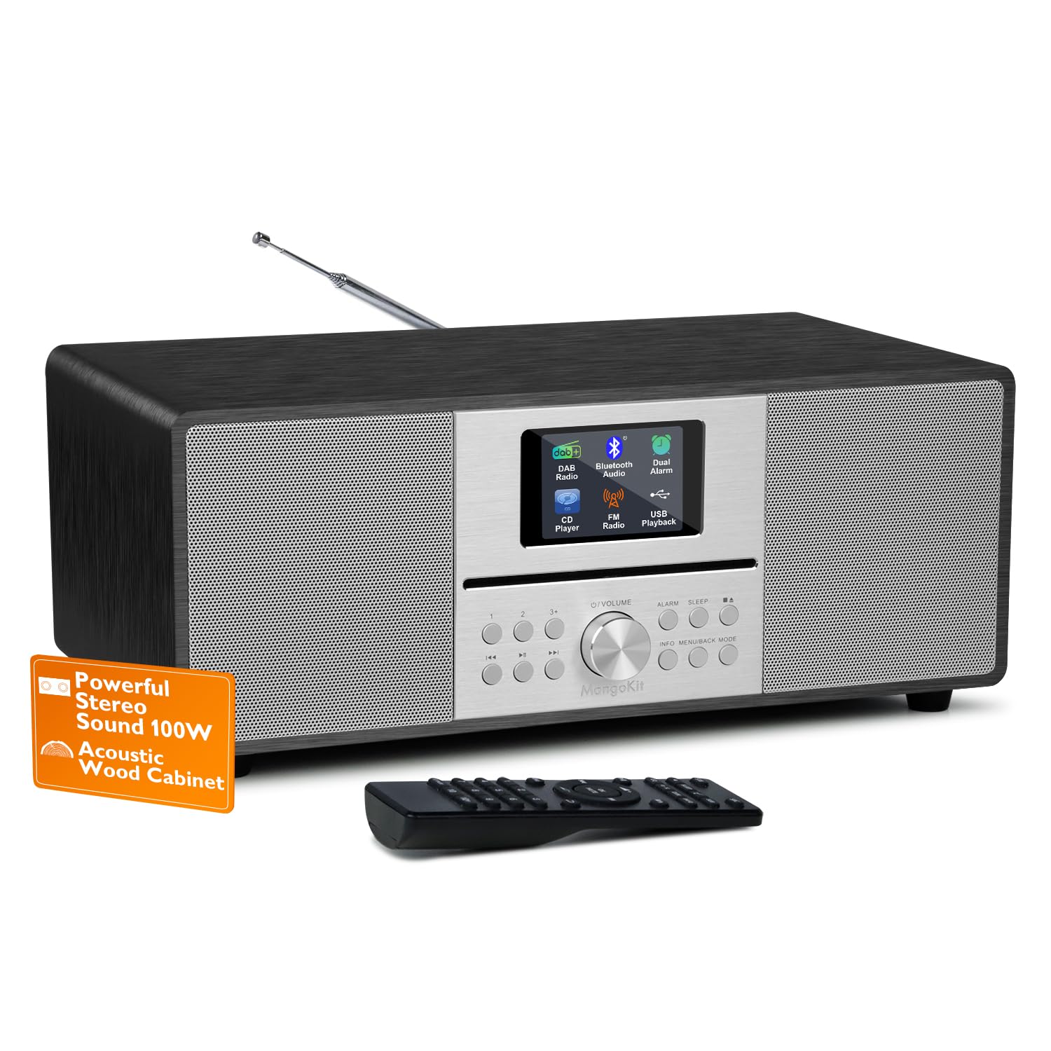 MangoKit MS4 CD Player DAB Radio Hifi System I Bluetooth I Powerful ...