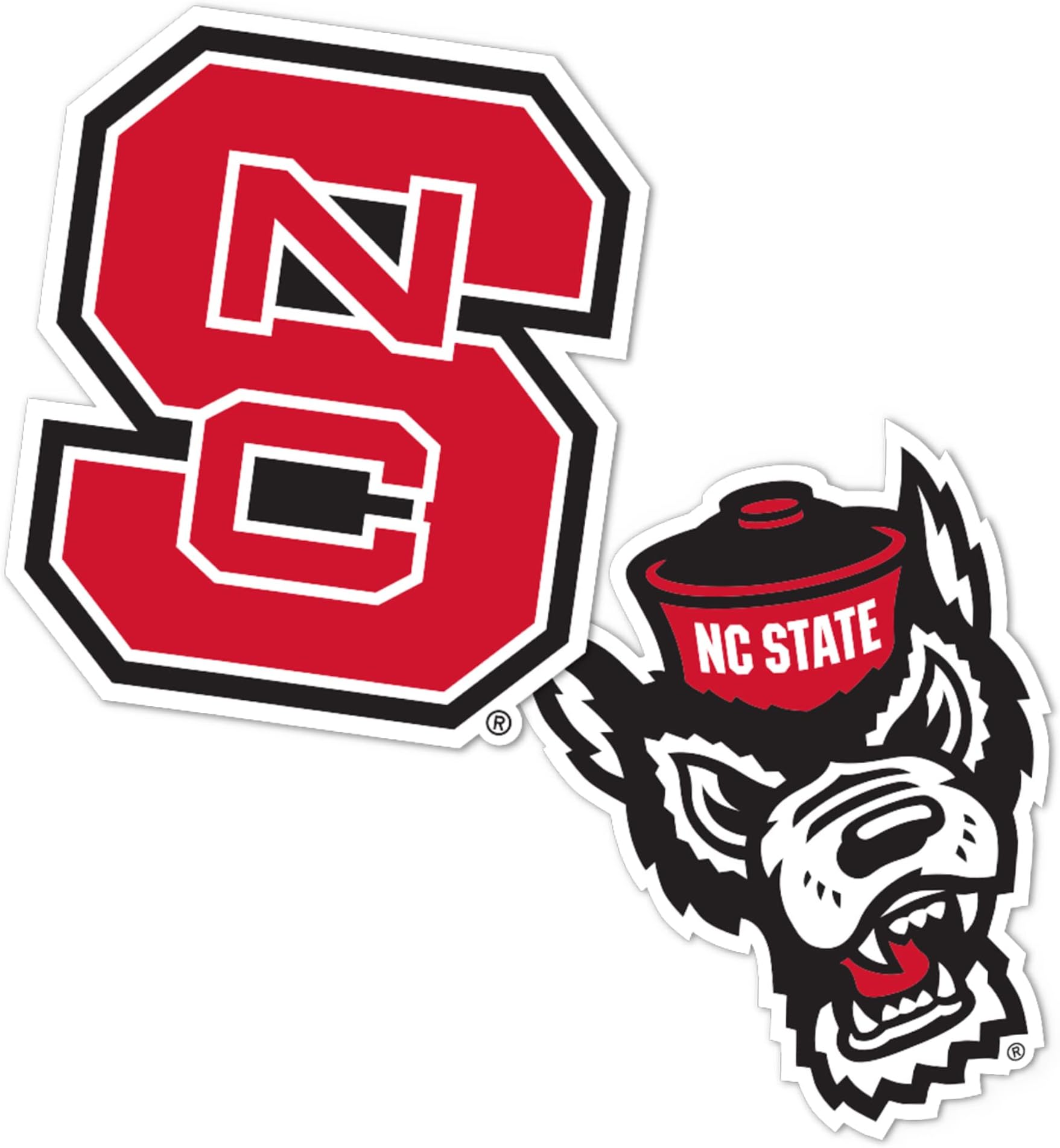 Amazon.com: NC State Wolfpack 4 Inch Vinyl Mascot Decal Sticker ...