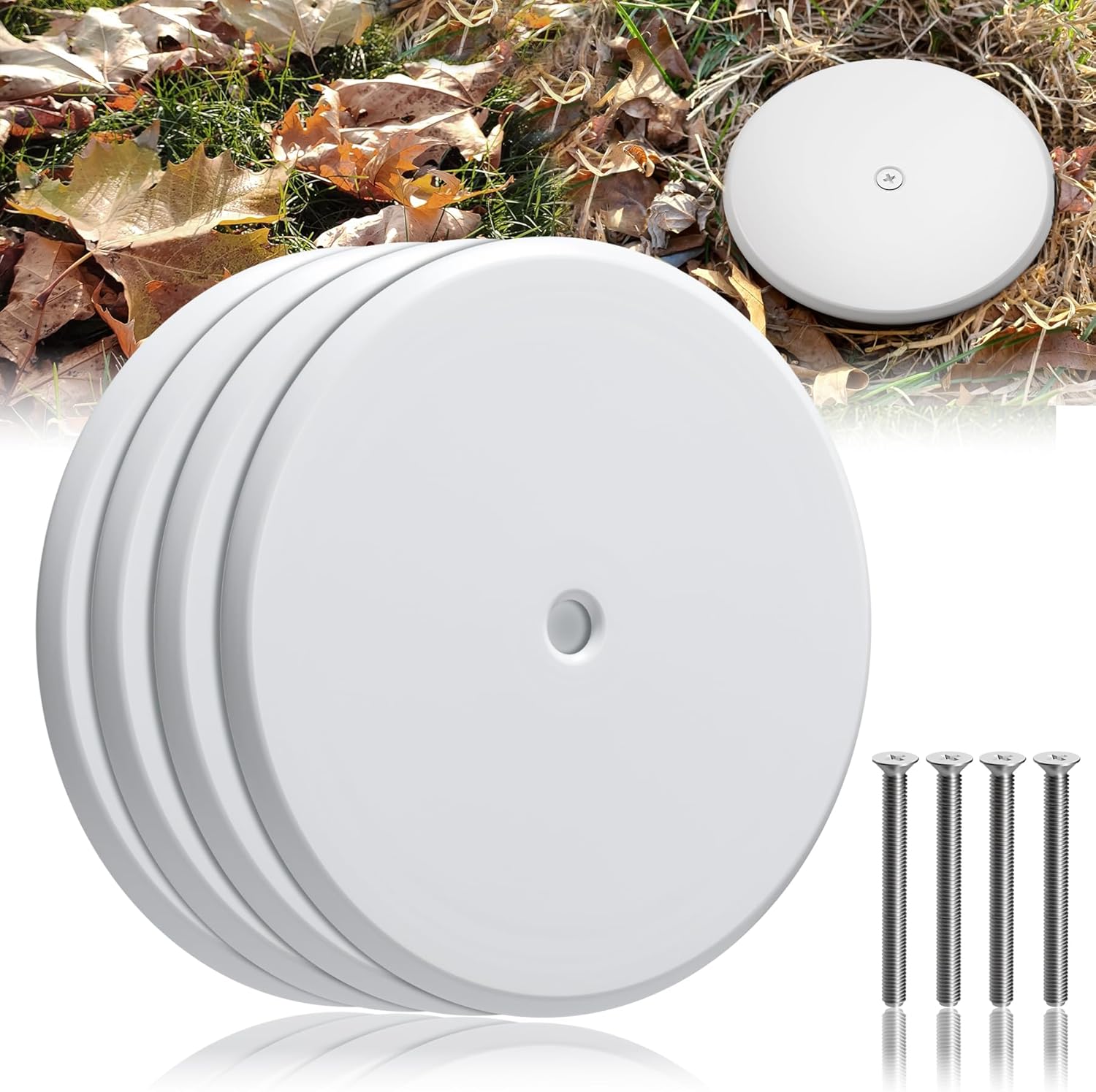 4 Pcs 7 Inch Cleanout Cover, Decorative Cleanout Access Covers Plate ...