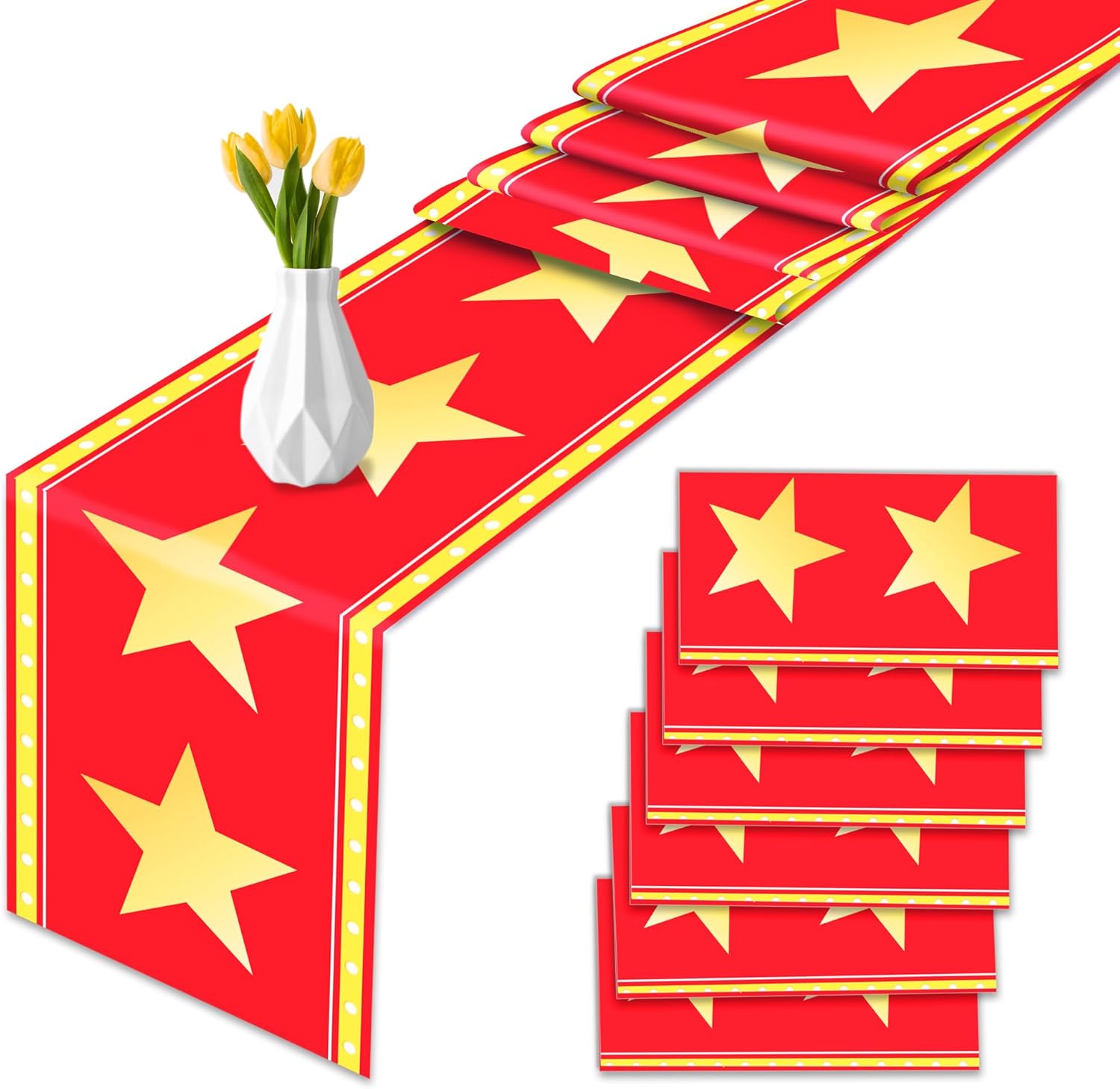 Amazon.com: 6 Pcs Plastic Movie Night Table Runners 14" x 108" Movie ...