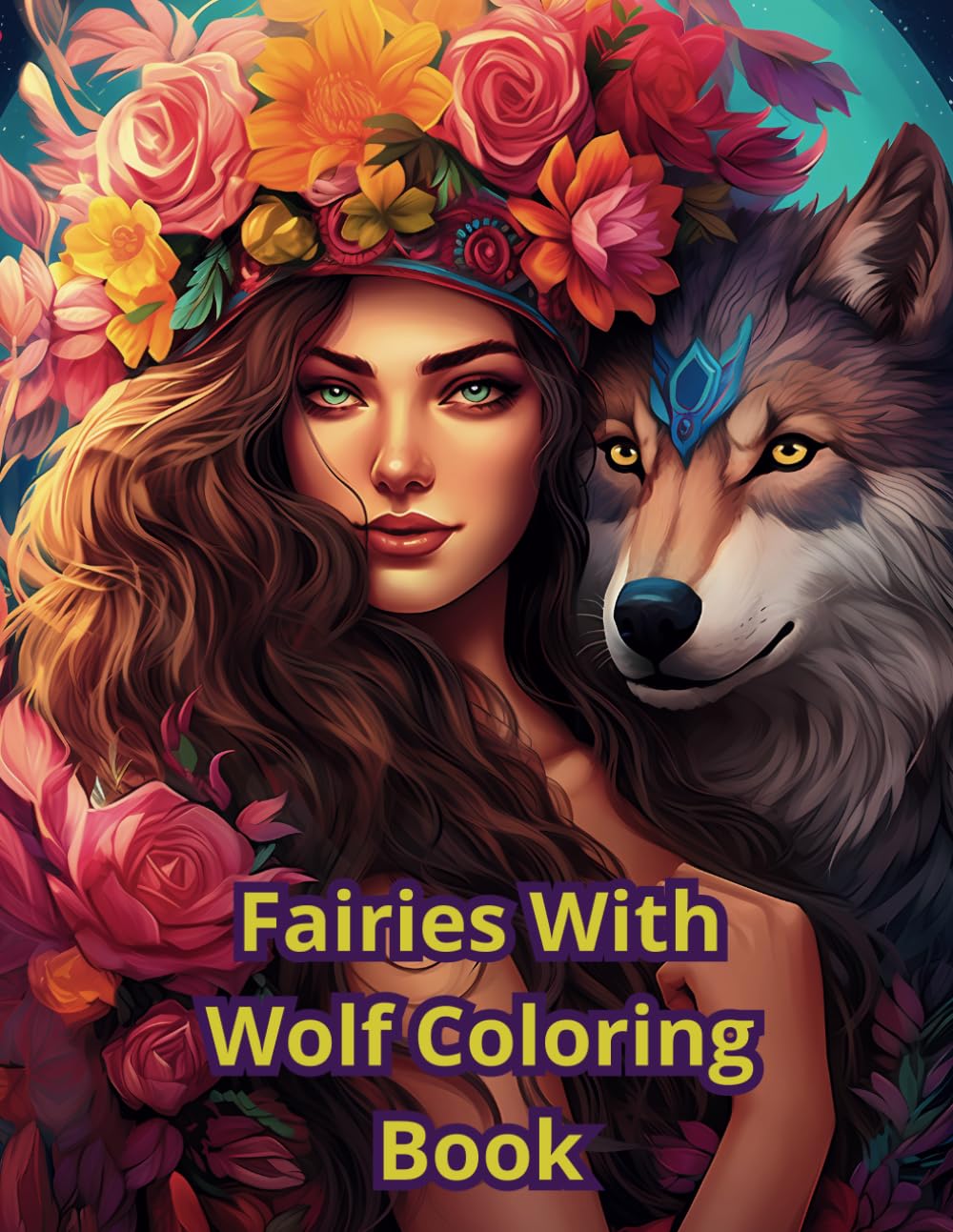 Amazon.com: Fairies With Wolf Coloring Book: 43 Beautiful illustrations ...