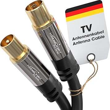 KabelDirekt 3m Coaxial Aerial/Antenna Cable (Male to Female, 75 Ohm ...