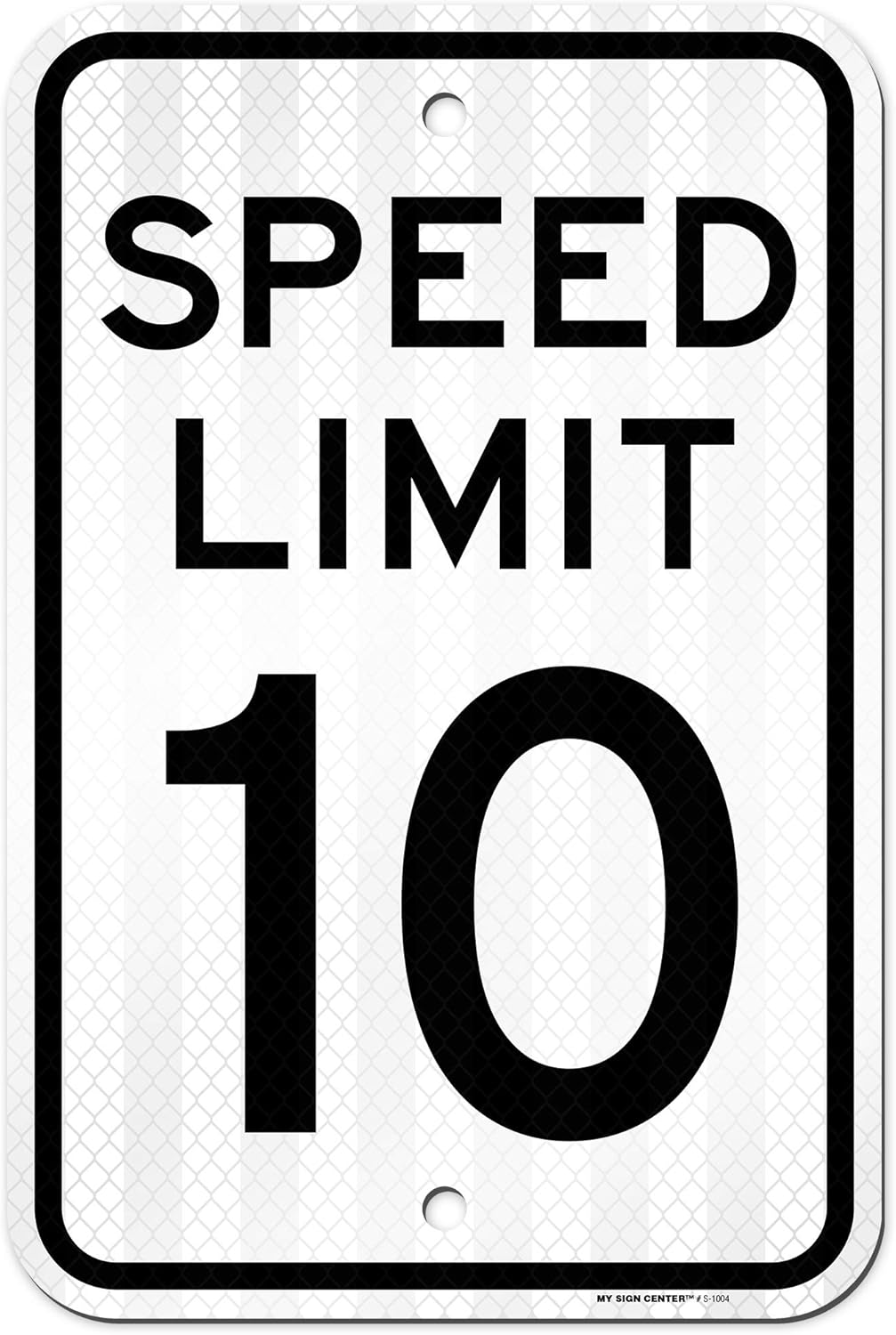 Amazon.com : 10 MPH Speed Limit Sign, 12" x 18", Reflective 0.63 ...