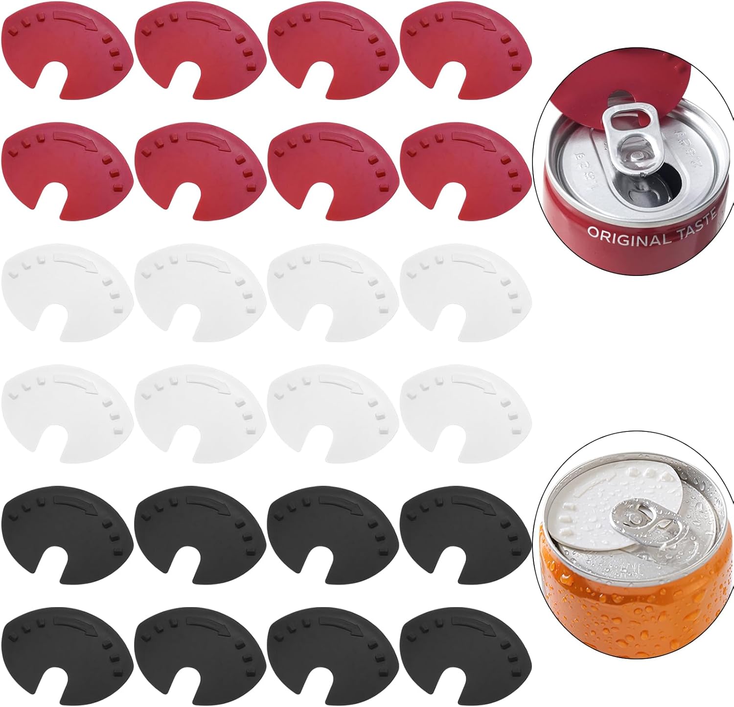 Amazon.com: 24 Pcs Can Cover Lids Reusable Beverage Can Sealer Soda Cap ...