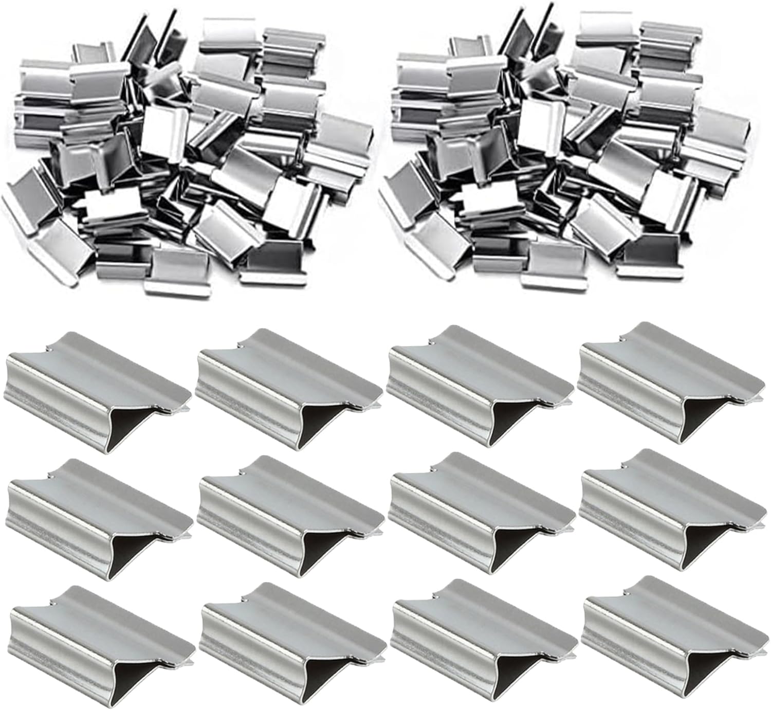 Amazon.com : 100Pcs Clam Clips, Silver Metal Refill Clips Office ...