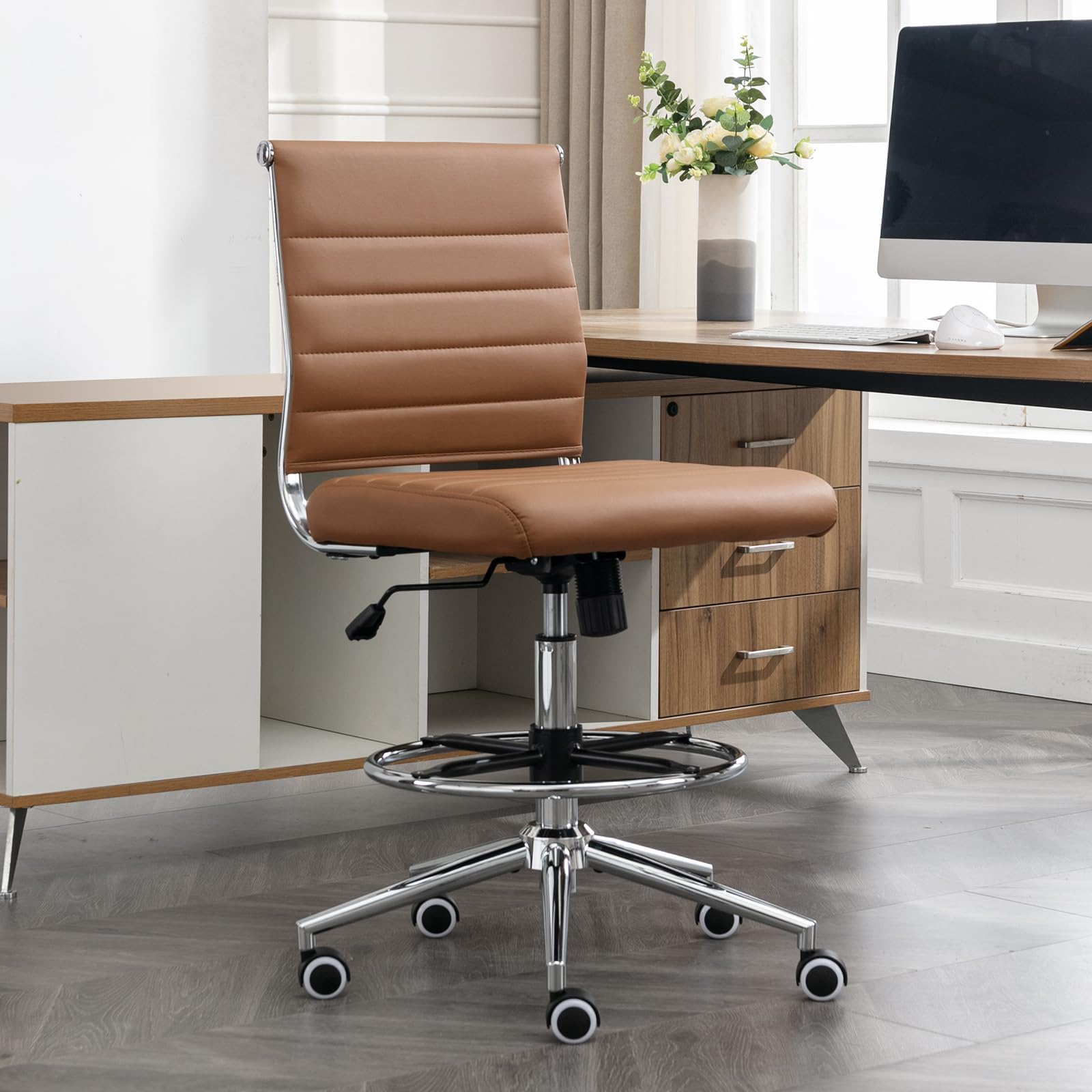 Adjustable Tall Office Stool HYLONE With Footrest - Adjustable Tall ...