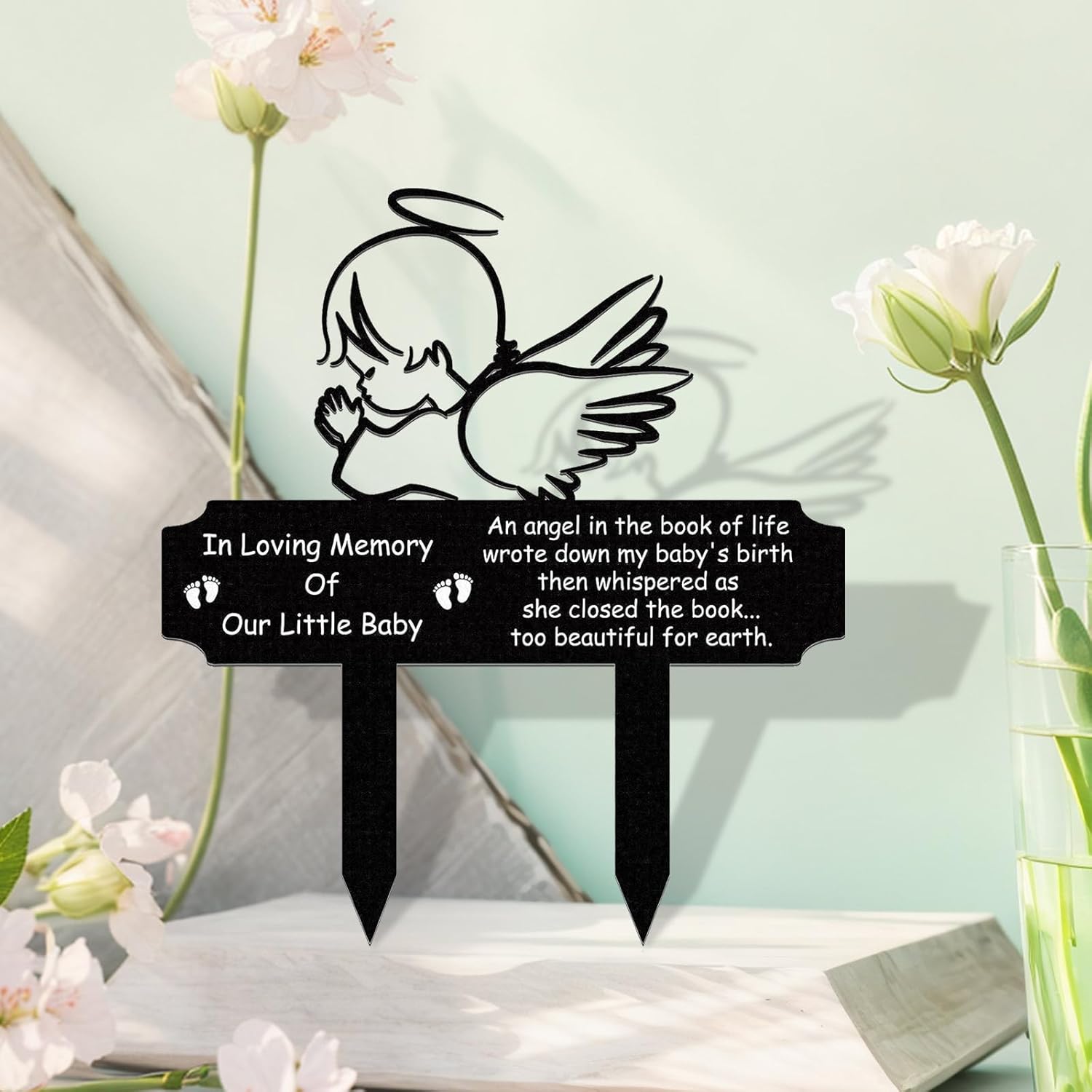 Amazon.com: Memorial Stakes Grave Decorations for Cemetery Grave Plaque ...