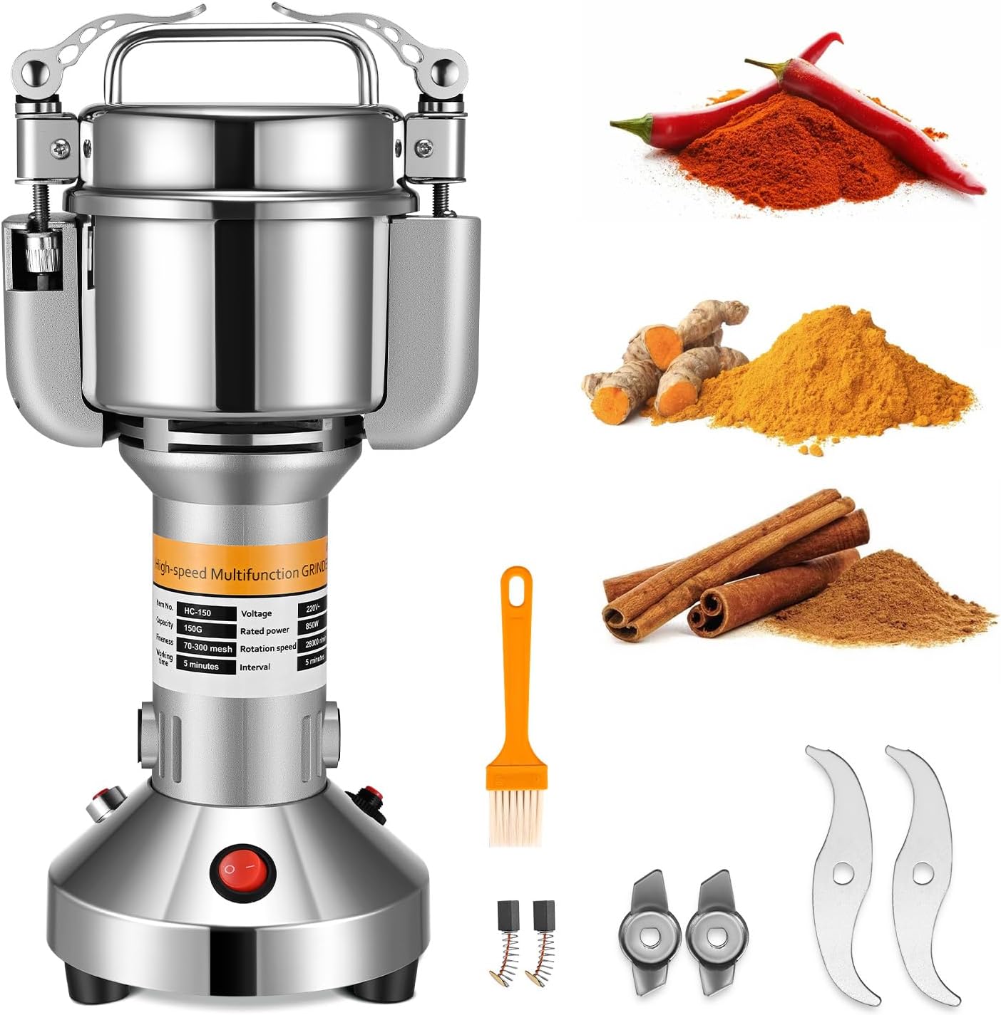 Couleeur Electric Grinder for Kitchen,Stainless Steel Grain Spice Mill ...