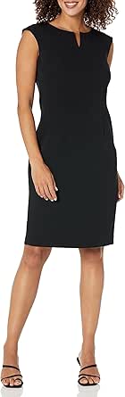 Kasper Women's Sheath W/Cut Out & Bar Trim at Amazon Women’s Clothing store