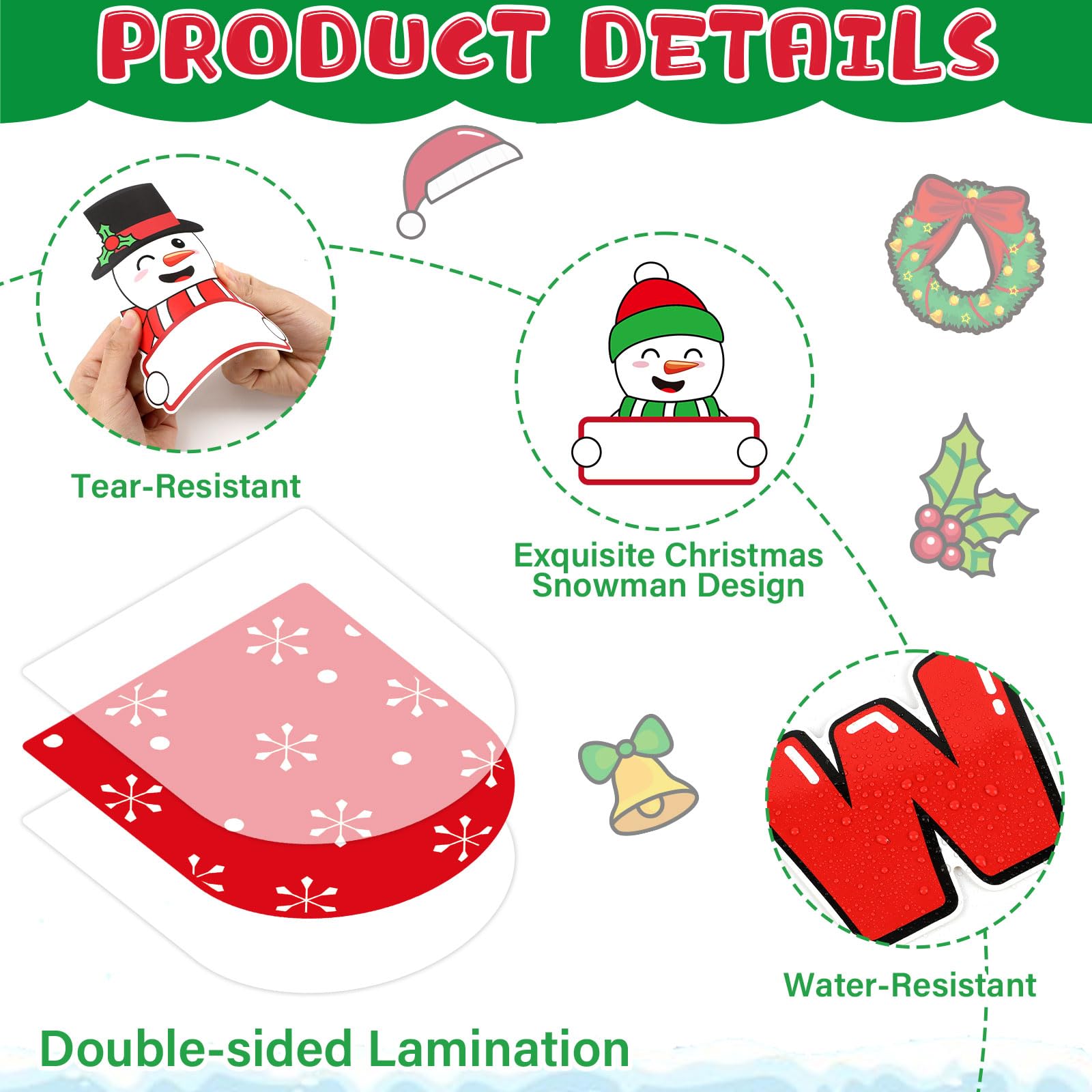 Snapklik.com : Gisgfim Christmas Bulletin Board Decorations Set Xmas ...