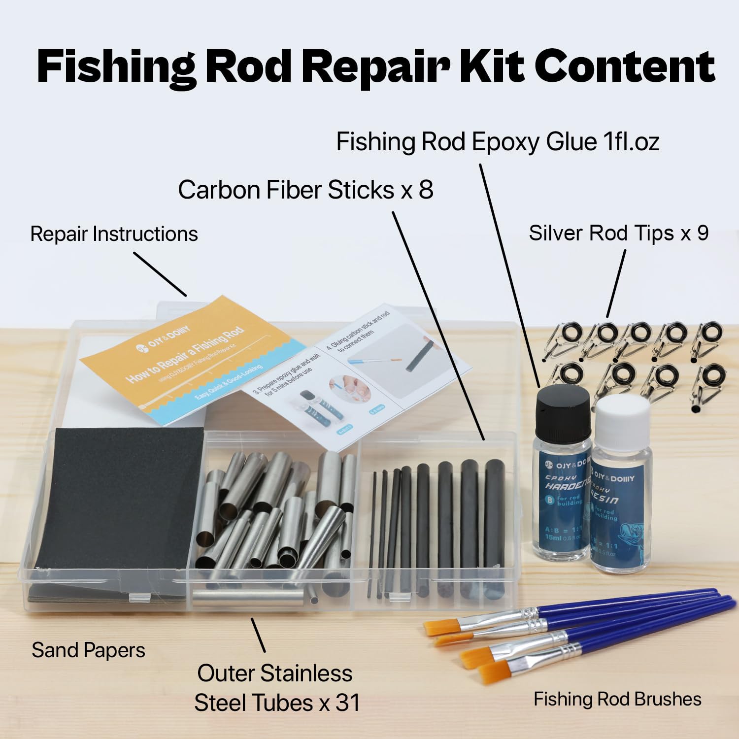 Snapklik.com : Fishing Rod Repair Kit Complete