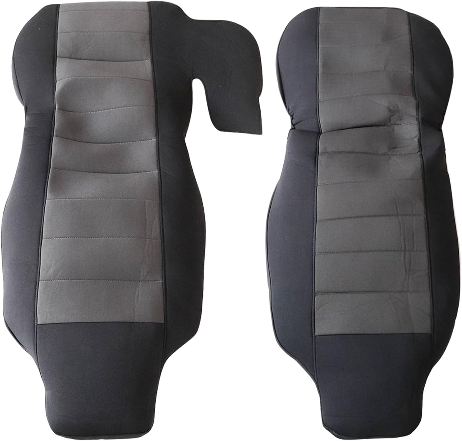 Amazon.com: GXARTS 2Pcs 60/40 High Back Bench Seat Cover Black&Deep ...