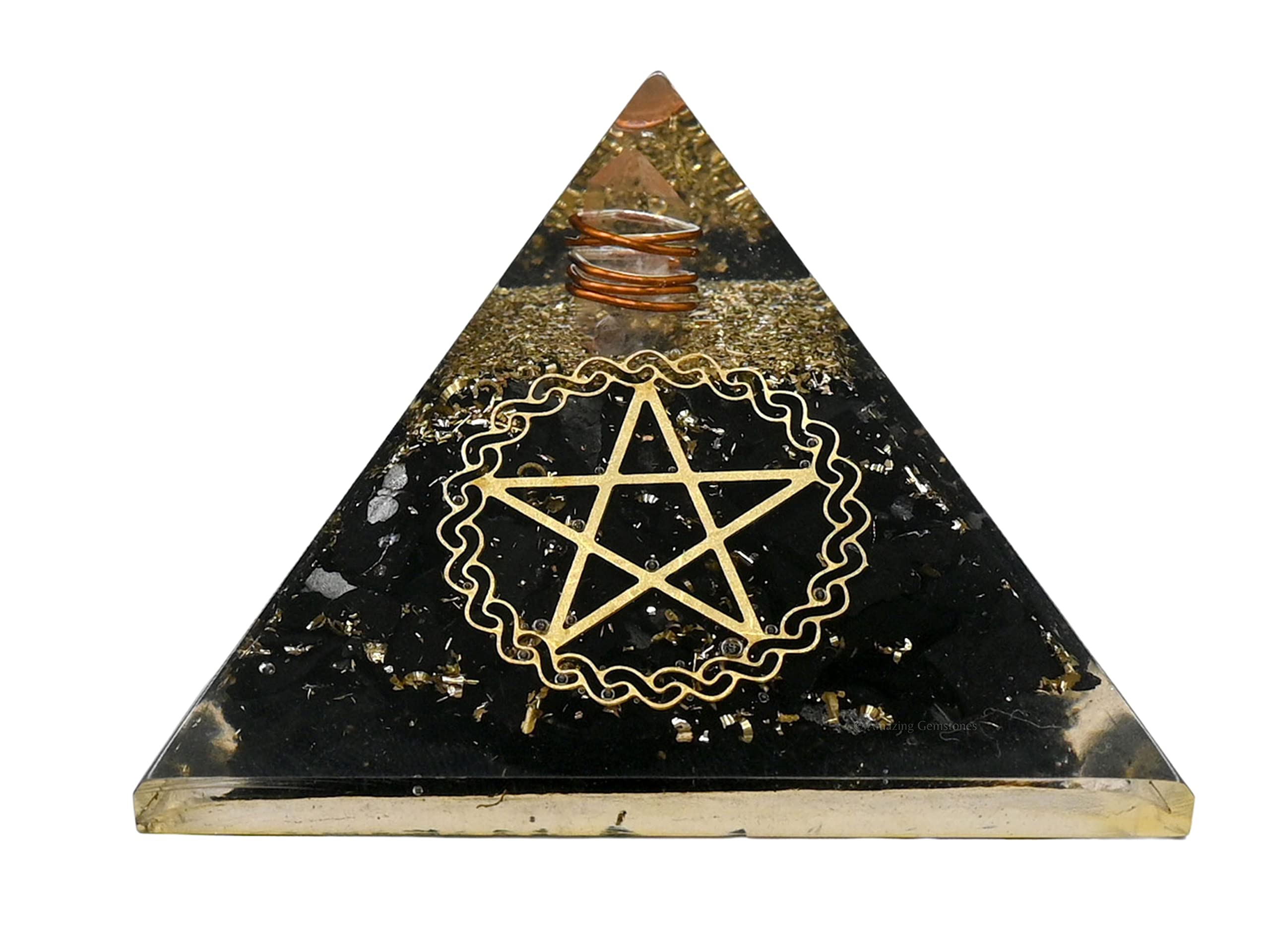 Amazon.com: Amazing Gemstone Large Orgone Pyramid | Shungite Pyramid ...