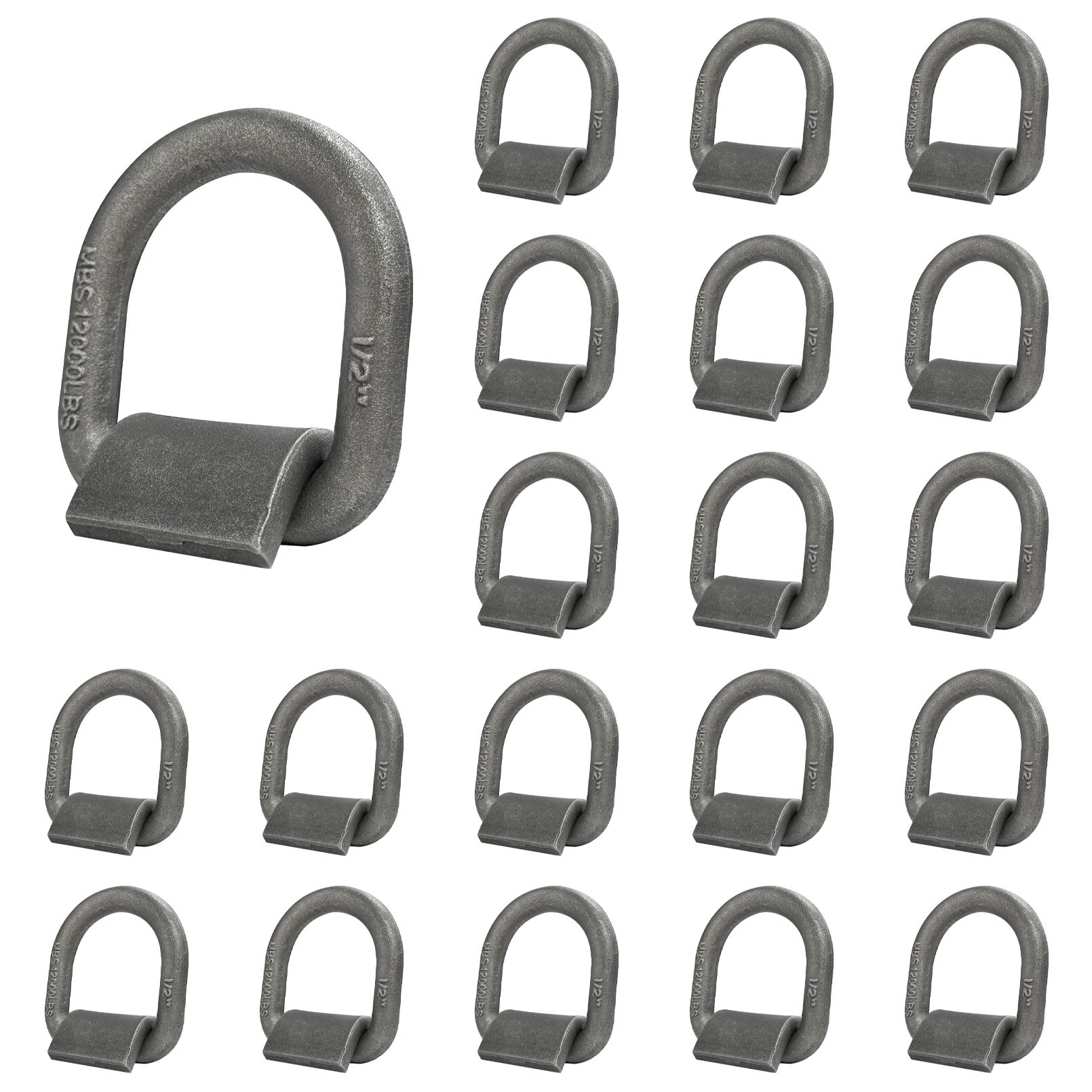 Snapklik.com : Grandroad Auto Heavy Duty Weld-On Forged D Ring, 1/2" D ...