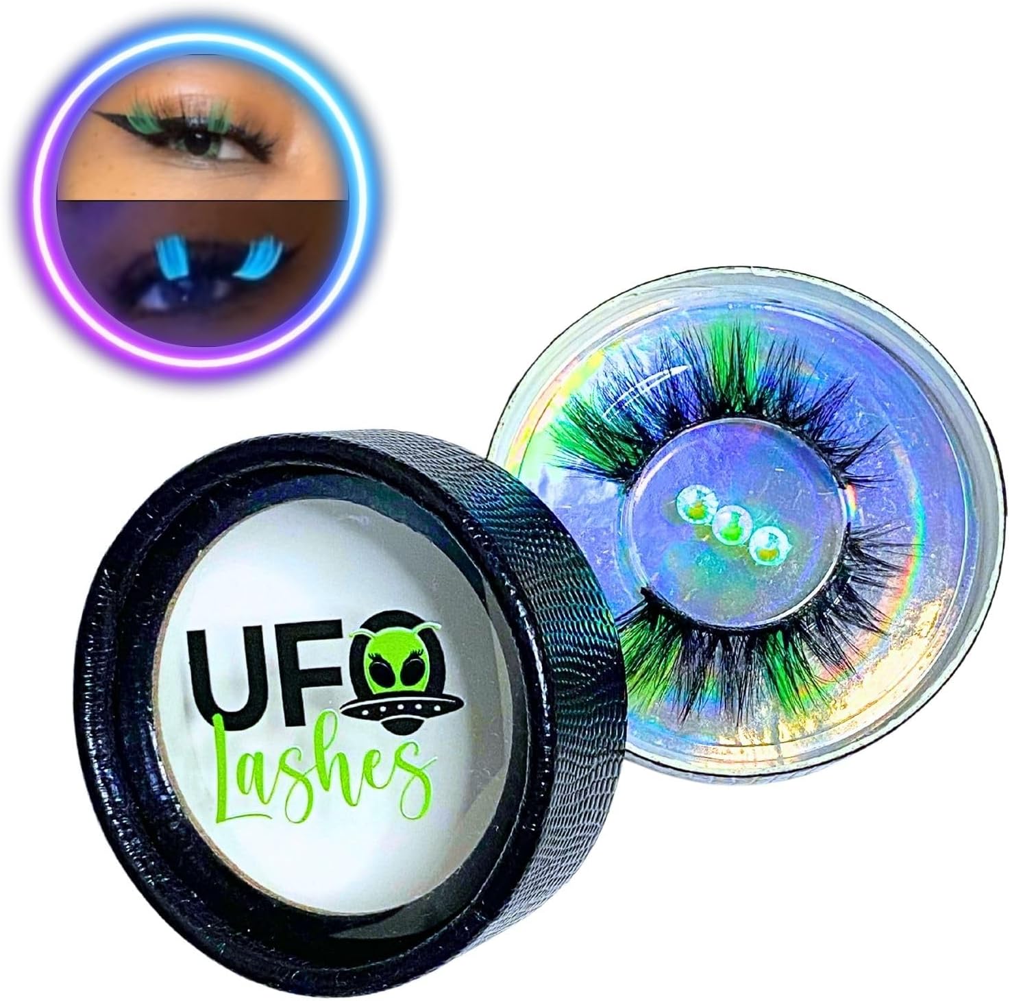 Amazon.com: UFO LASHES 3D False Lashes With Color On End, Faux Mink ...