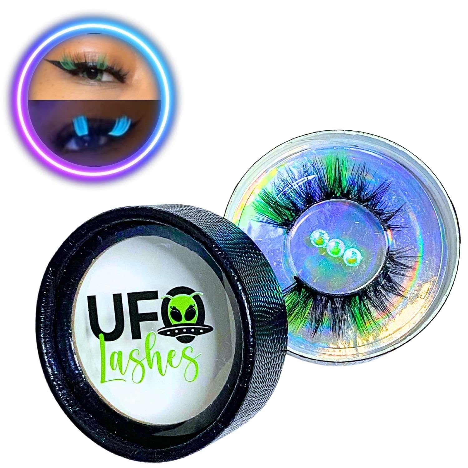 Amazon.com: UFO LASHES 3D False Lashes With Color On End, Faux Mink ...