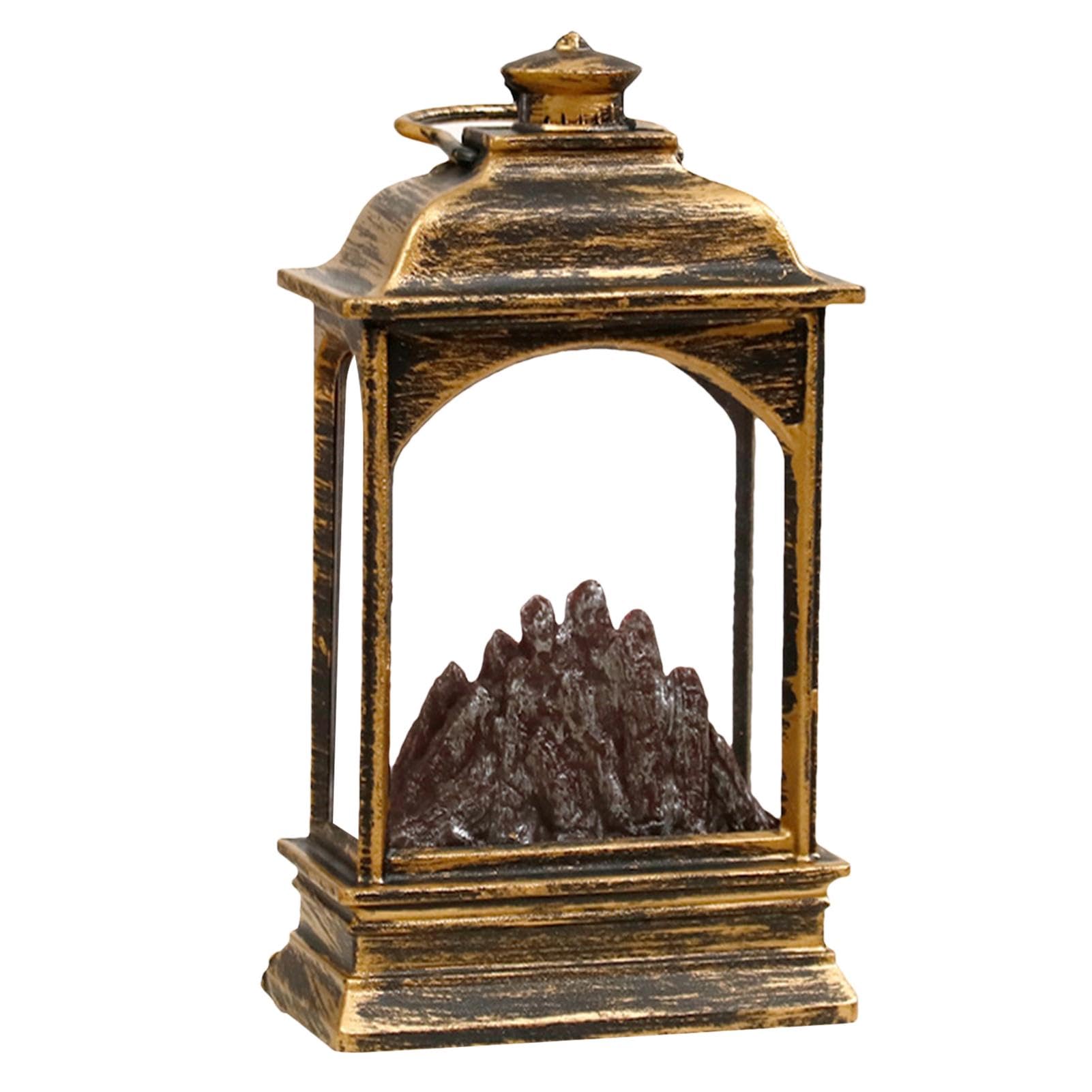 Amazon.co.jp : Fireplace Lantern, Vintage Firewood Lantern, Battery ...