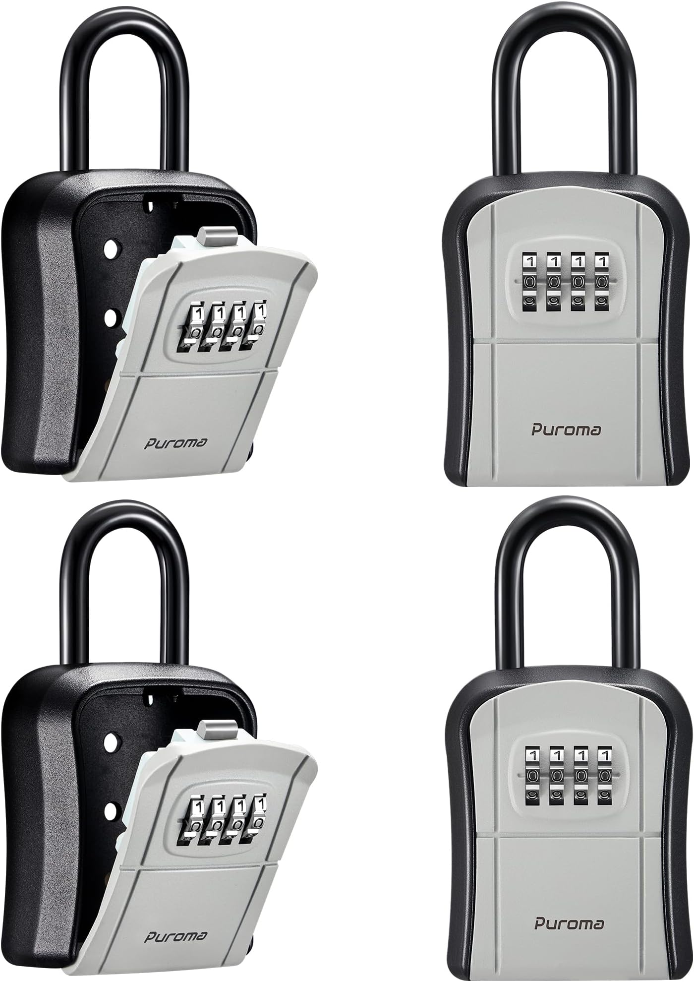 Amazon.com : Puroma Key Lock Box, Portable Combination Lockbox Wall ...