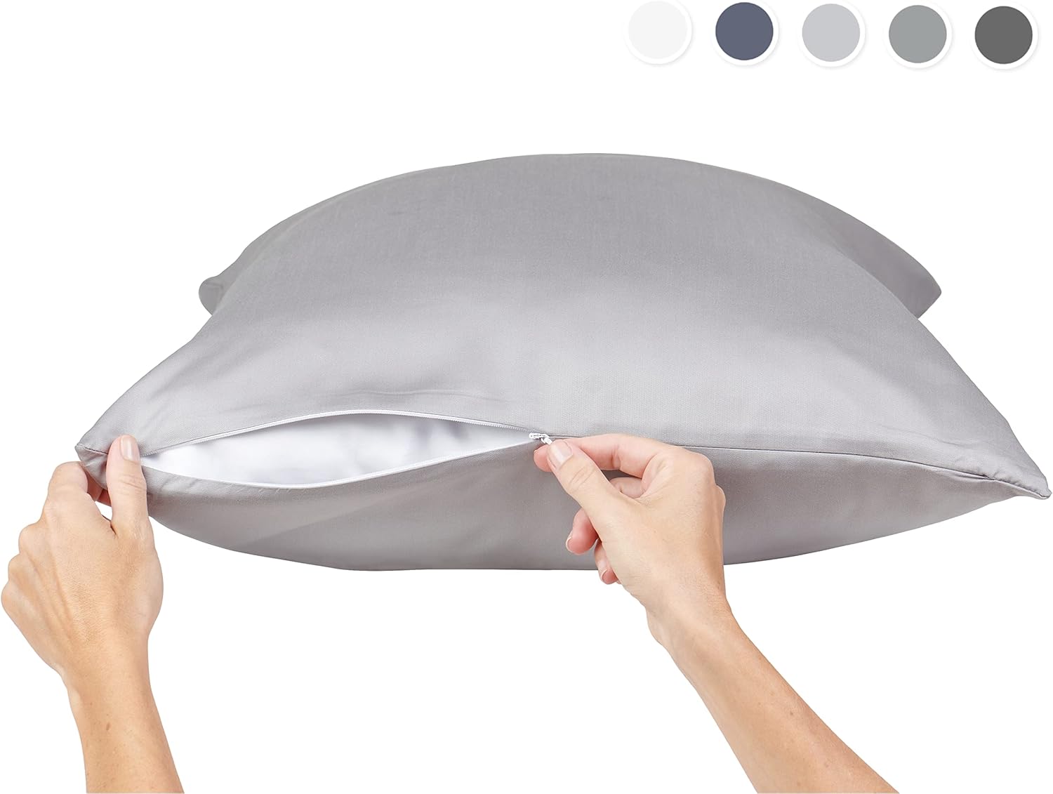Amazon.com: Zipper Pillow Cases Standard - 100% Viscose Bamboo ...