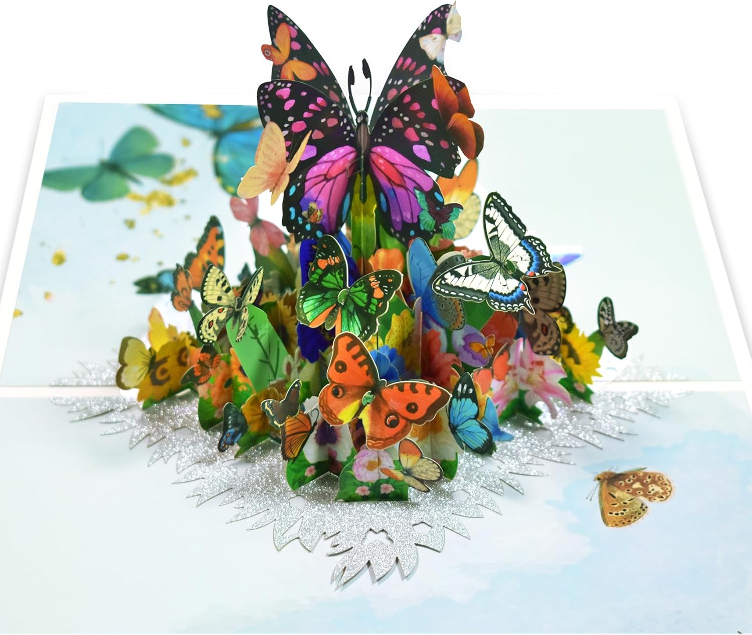 GREETING ART Butterfly Pop Up Card - 3D Cards, Butterfly Pop Up Card ...