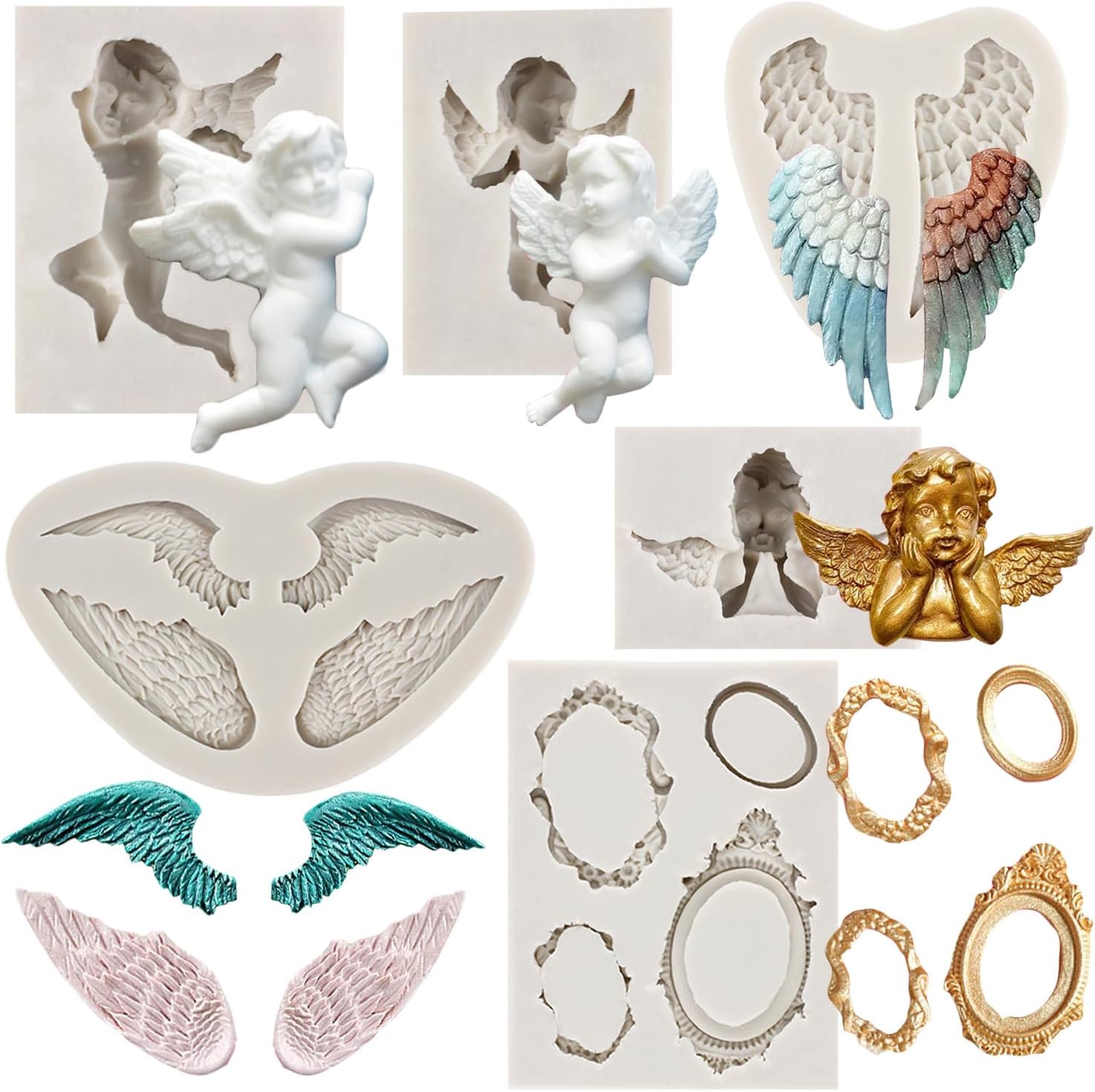 Amazon.com: QDMOLDS Photo Frame Fondant Molds Vintage Frame Molds ...