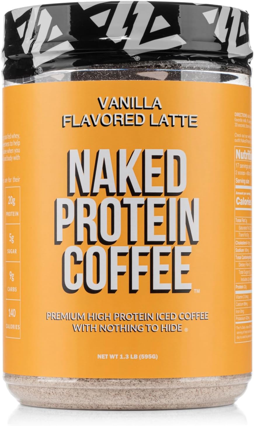 Amazon.com: Naked Nutrition Mocha Latte Protein Coffee - Premium Instant Coffee - Protein Shake ...