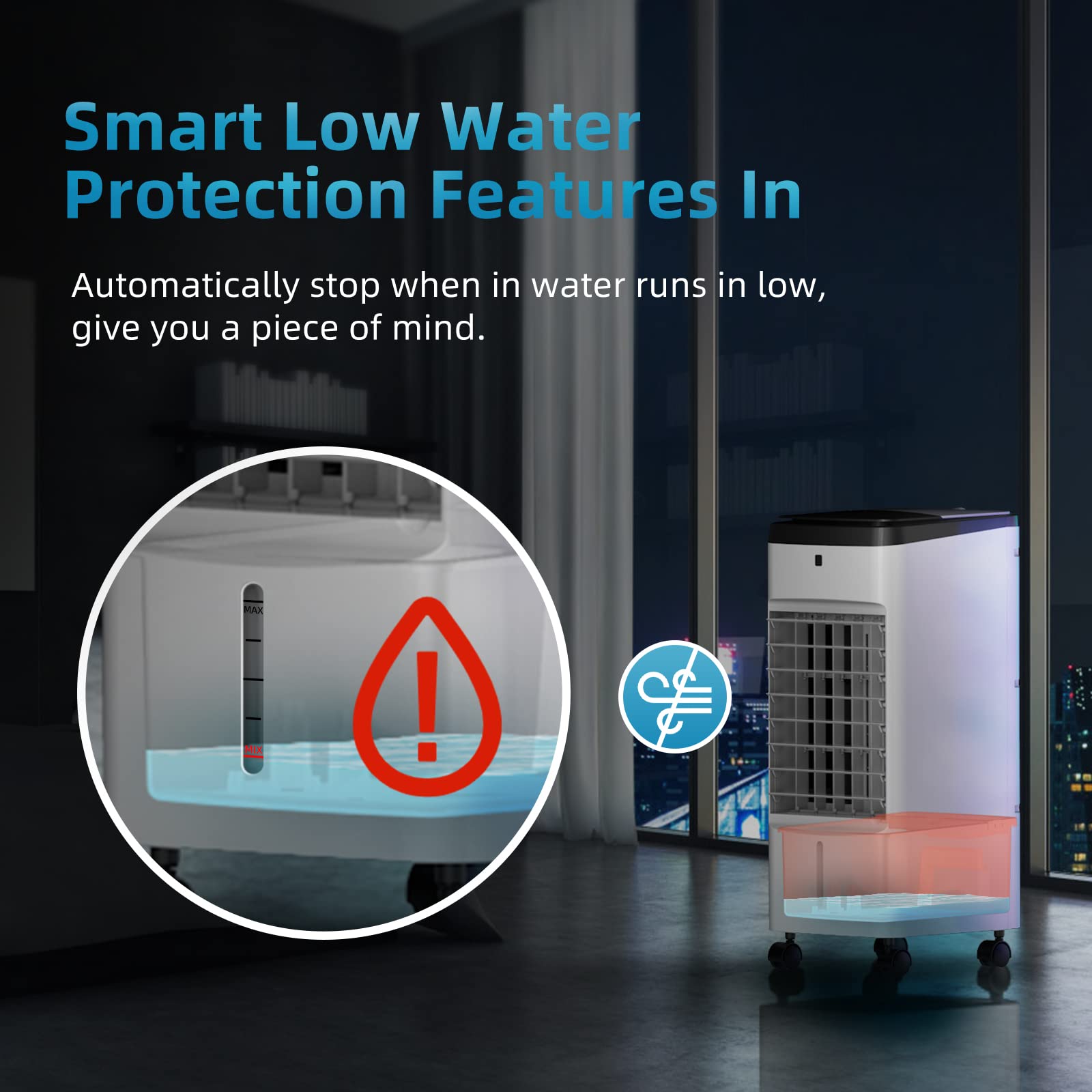 Evaporative Cooler, SEEPER 3-IN-1 Room Air Conditioner, 1-Second Fast ...