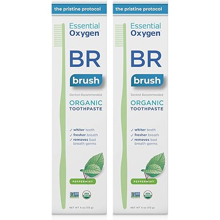 Essential Oxygen BR Organic Toothpaste Peppermint 4 oz