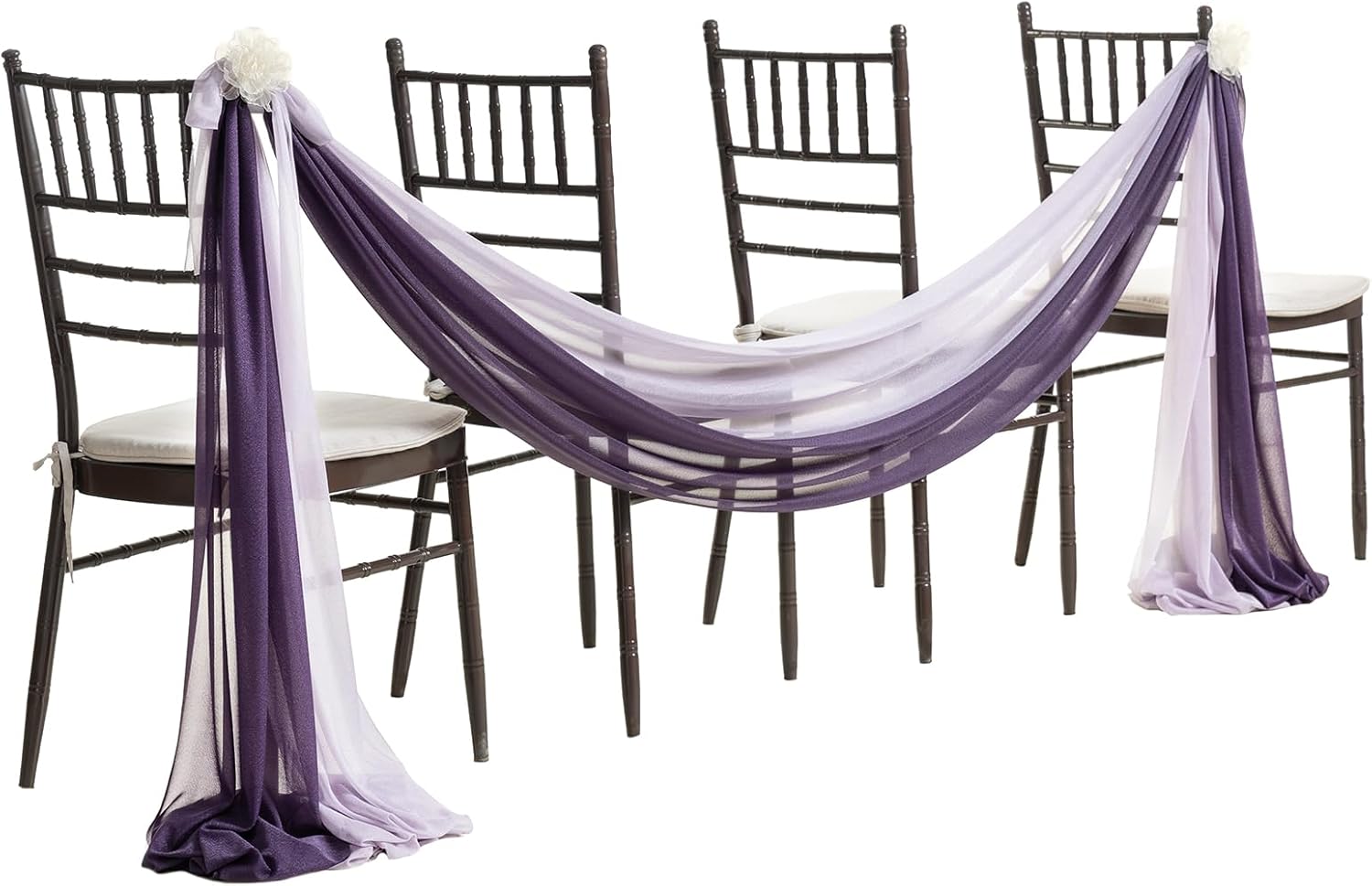 Amazon.com: Ling's Moment Wedding Aisle Decorations, 4 Drapes Church ...